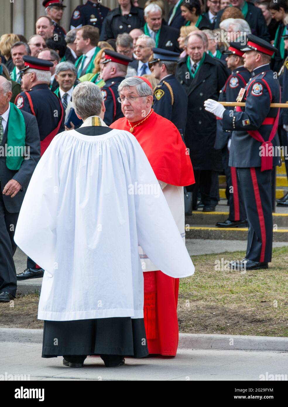 Cardinal Thomas Collins after the religious service for State Funeral ...