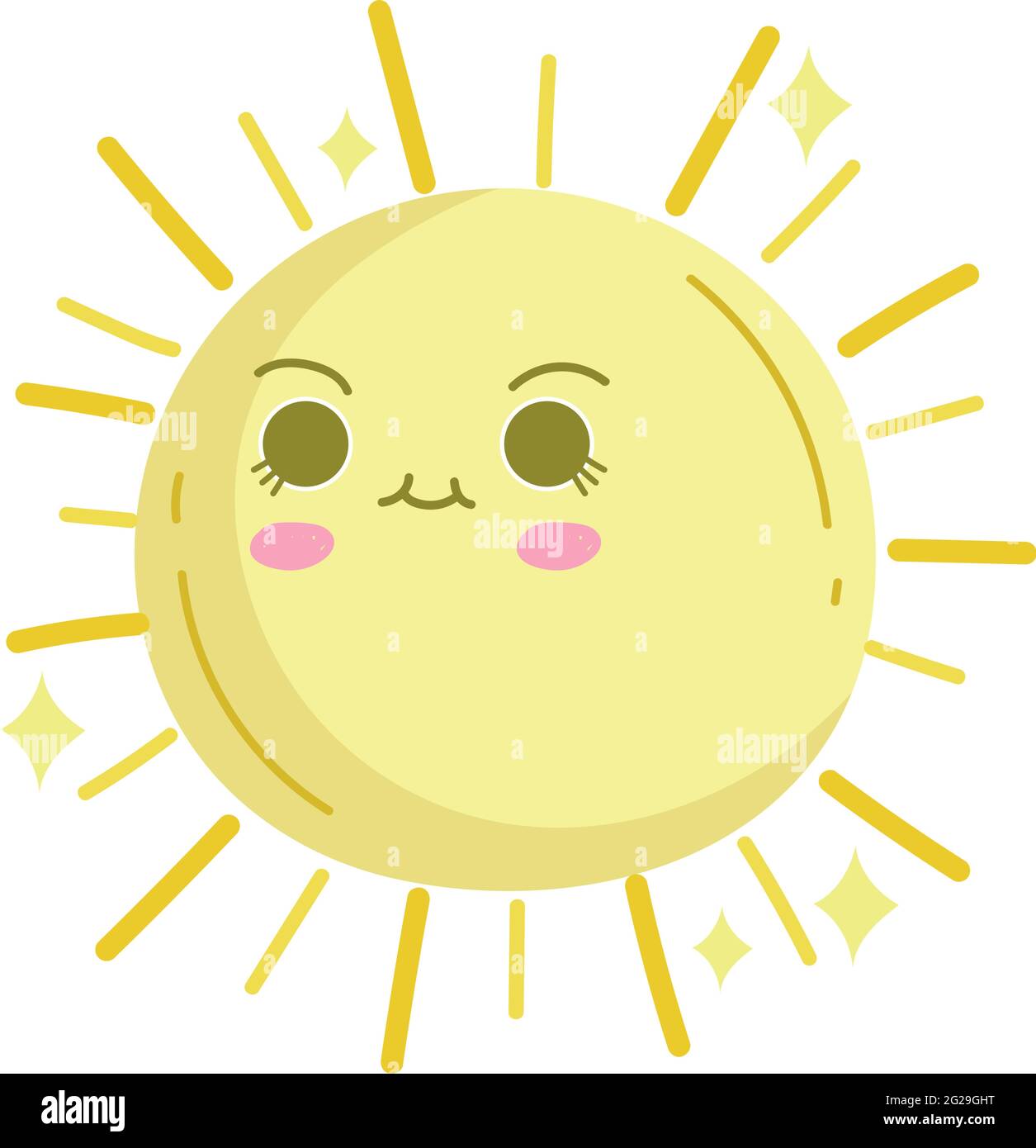 kawaii cute sun Stock Vector Image & Art - Alamy