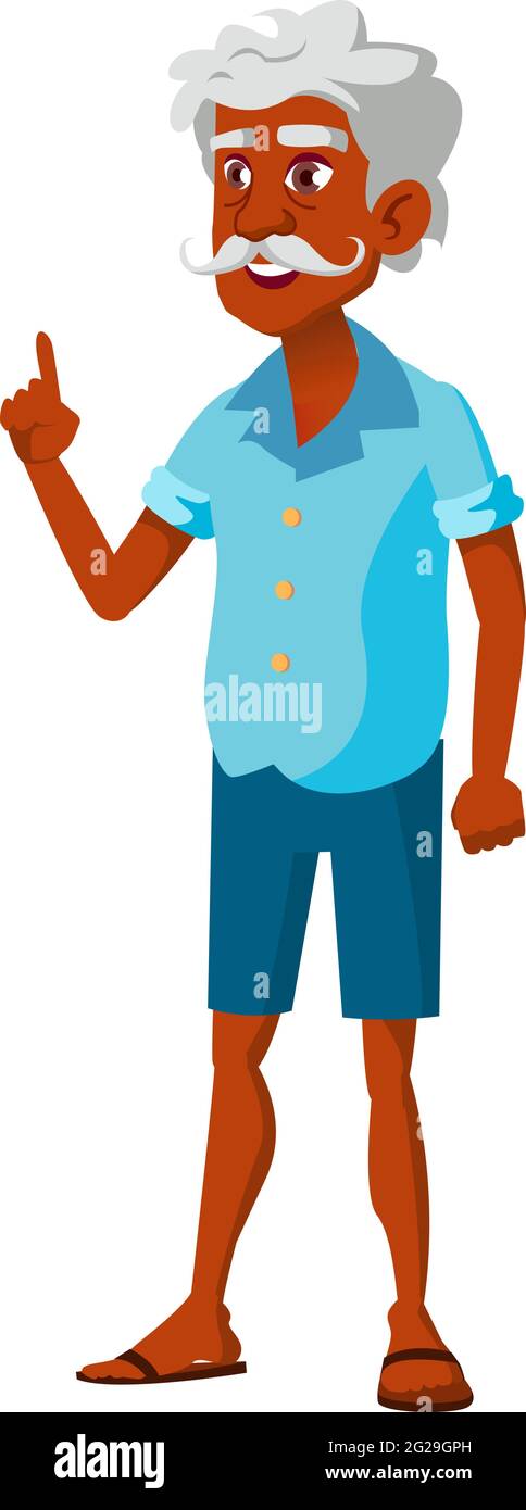 old guy remember interesting place cartoon vector Stock Vector Image ...
