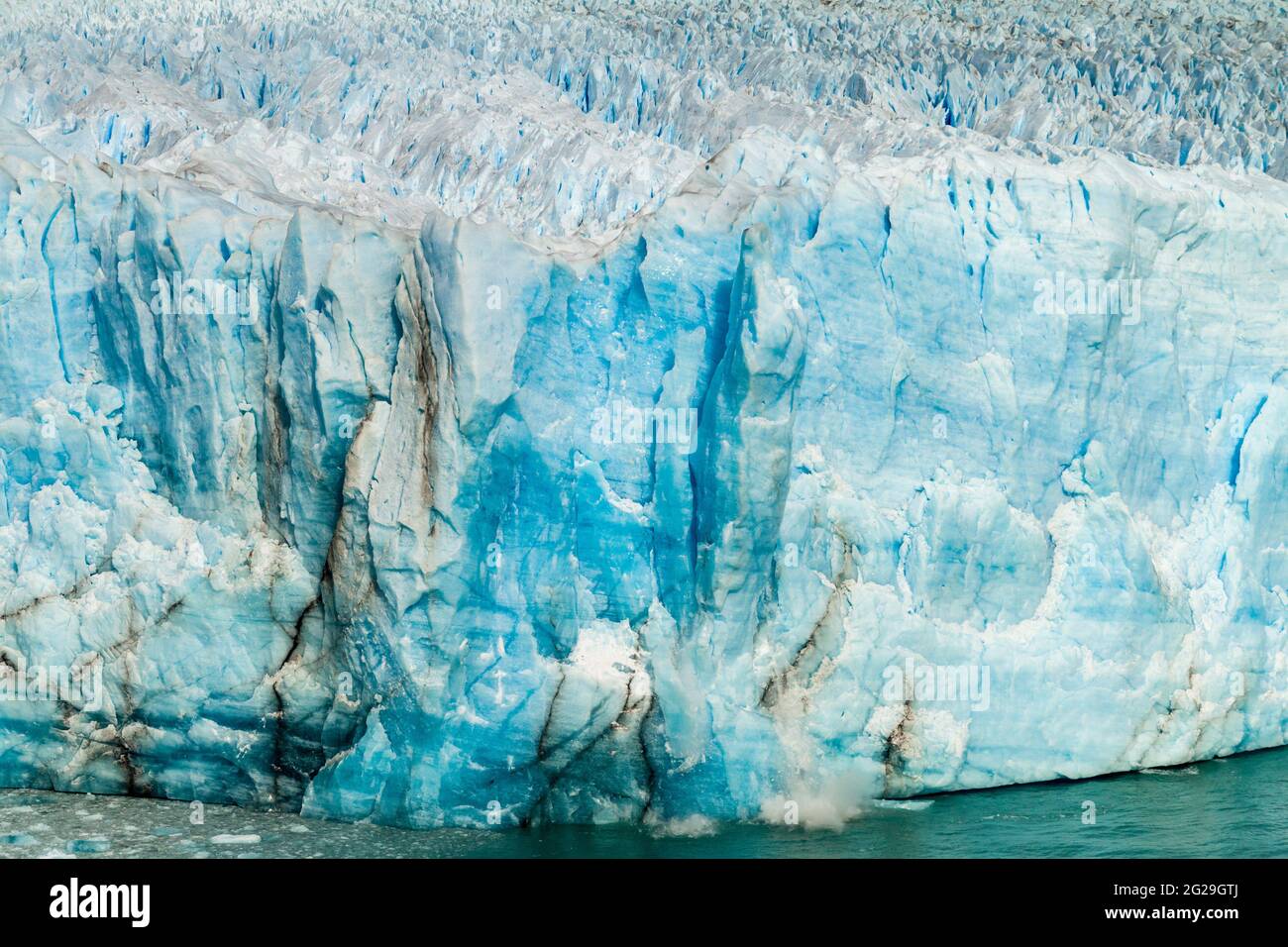 Falling iceberg at Perito Moreno glacier in Patagonia, Argentina Stock ...