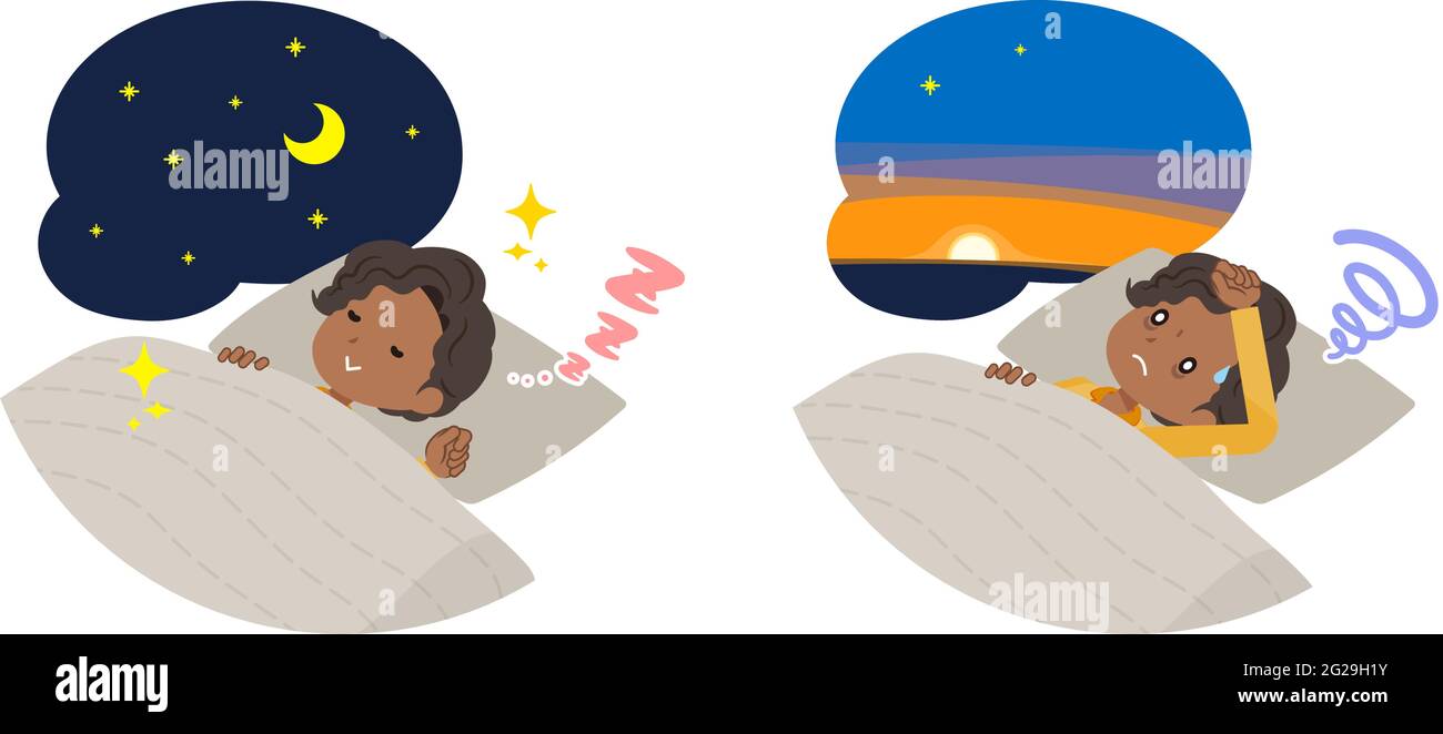 Black, african american sleeping Stock Vector Images - Alamy