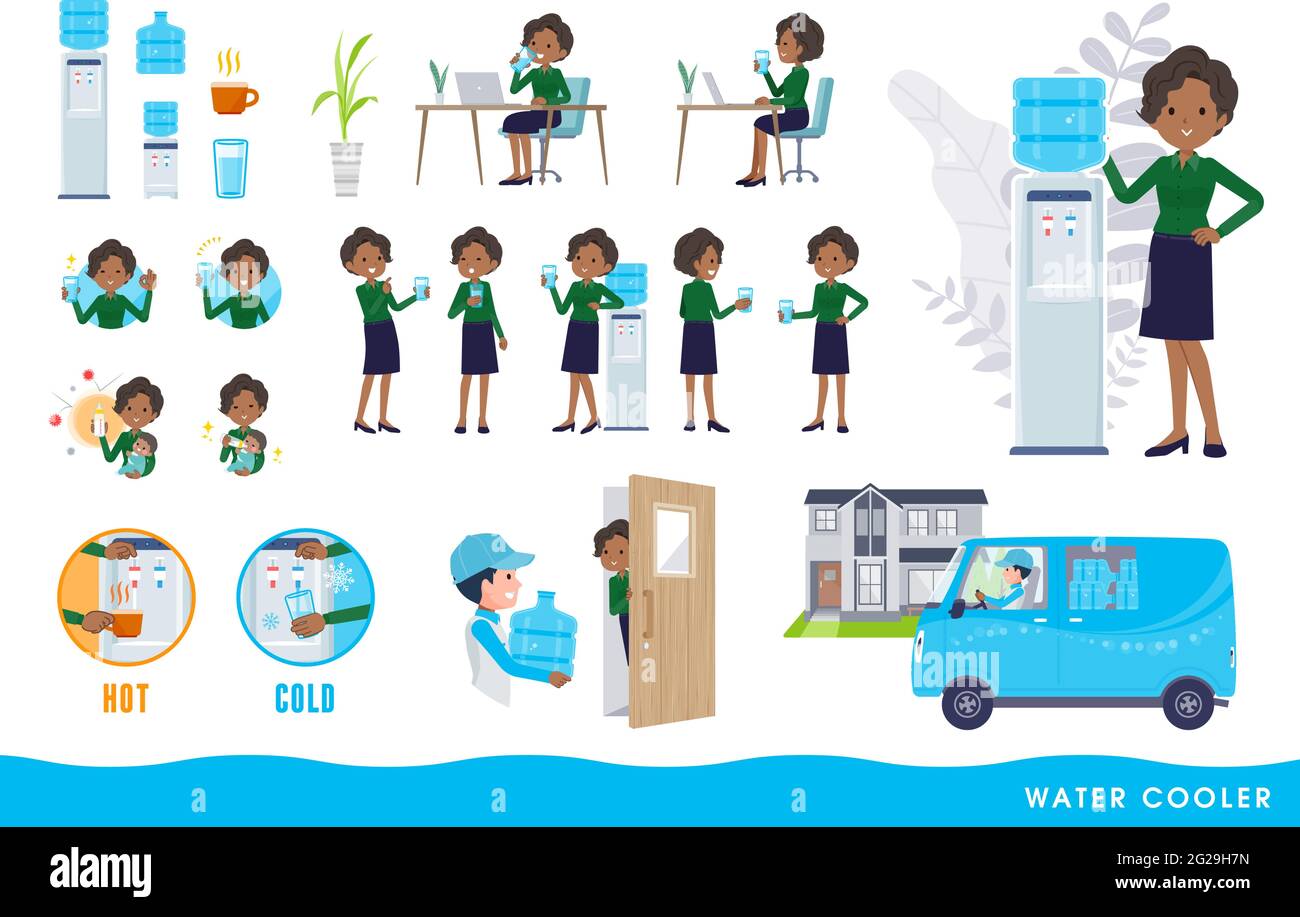 Conversation by the water cooler Stock Vector Images - Alamy