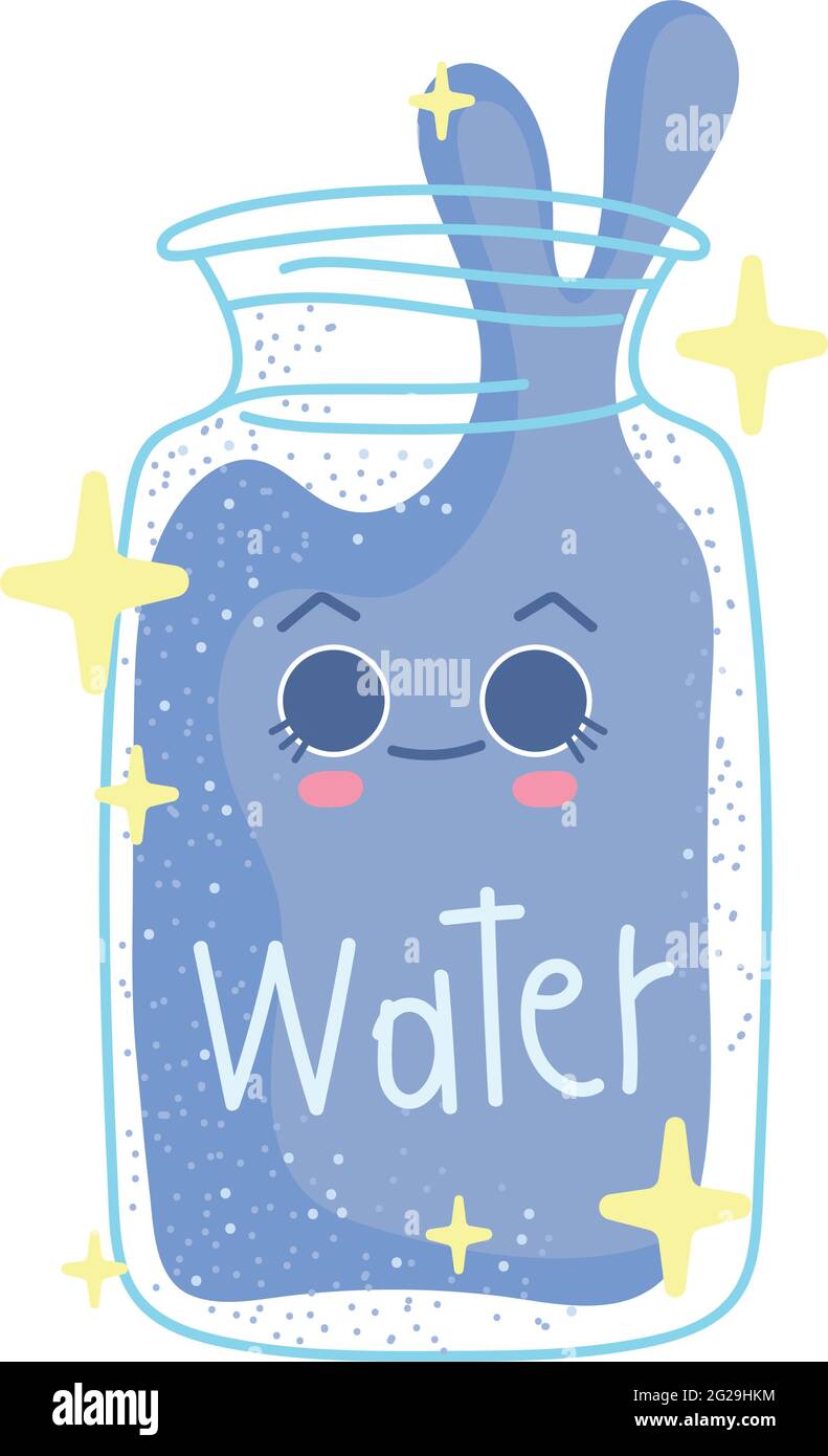 water glass cute Stock Vector Image & Art - Alamy