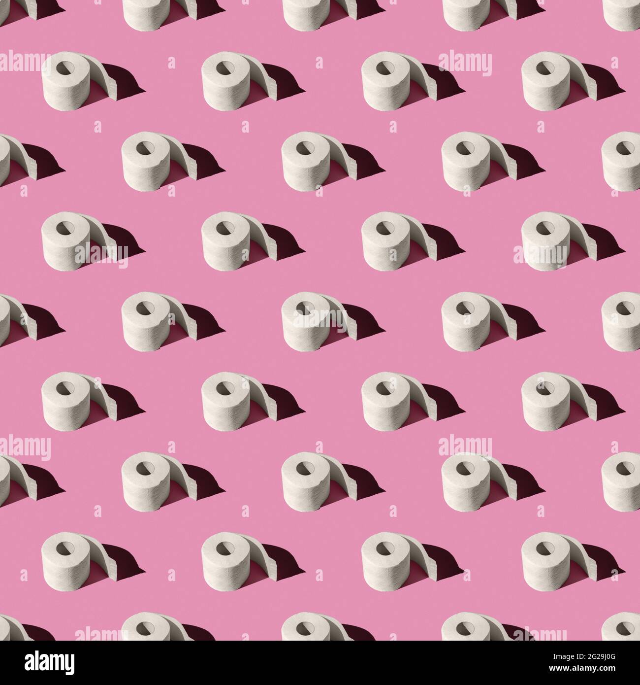 seamless looping pattern with rolls of a white toilet paper isolated on ...