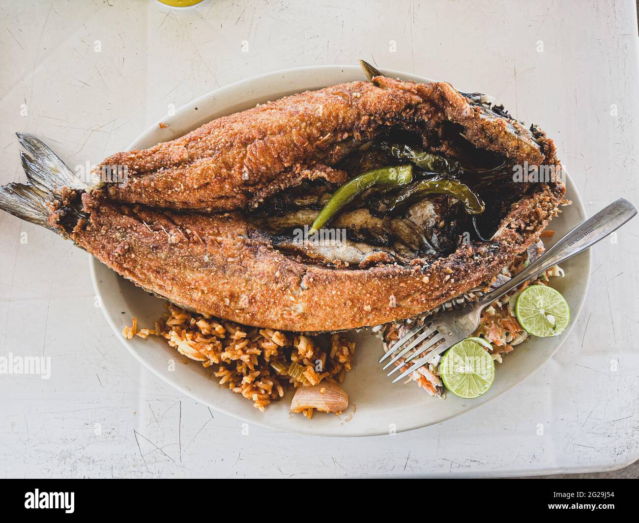 Fried fish. fried smooth fish. Mullet, Flat-headed mullet. Mullet ...
