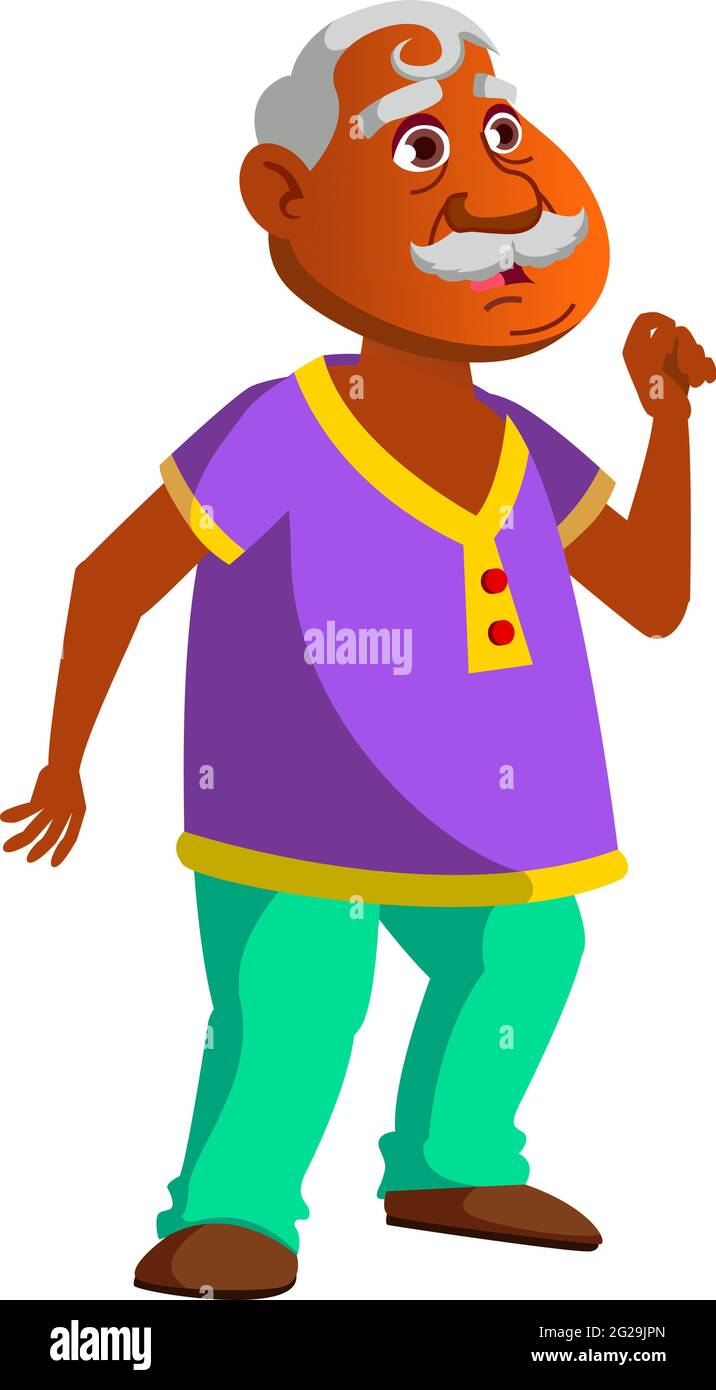 shocked senior man in fear room cartoon vector Stock Vector Image & Art ...