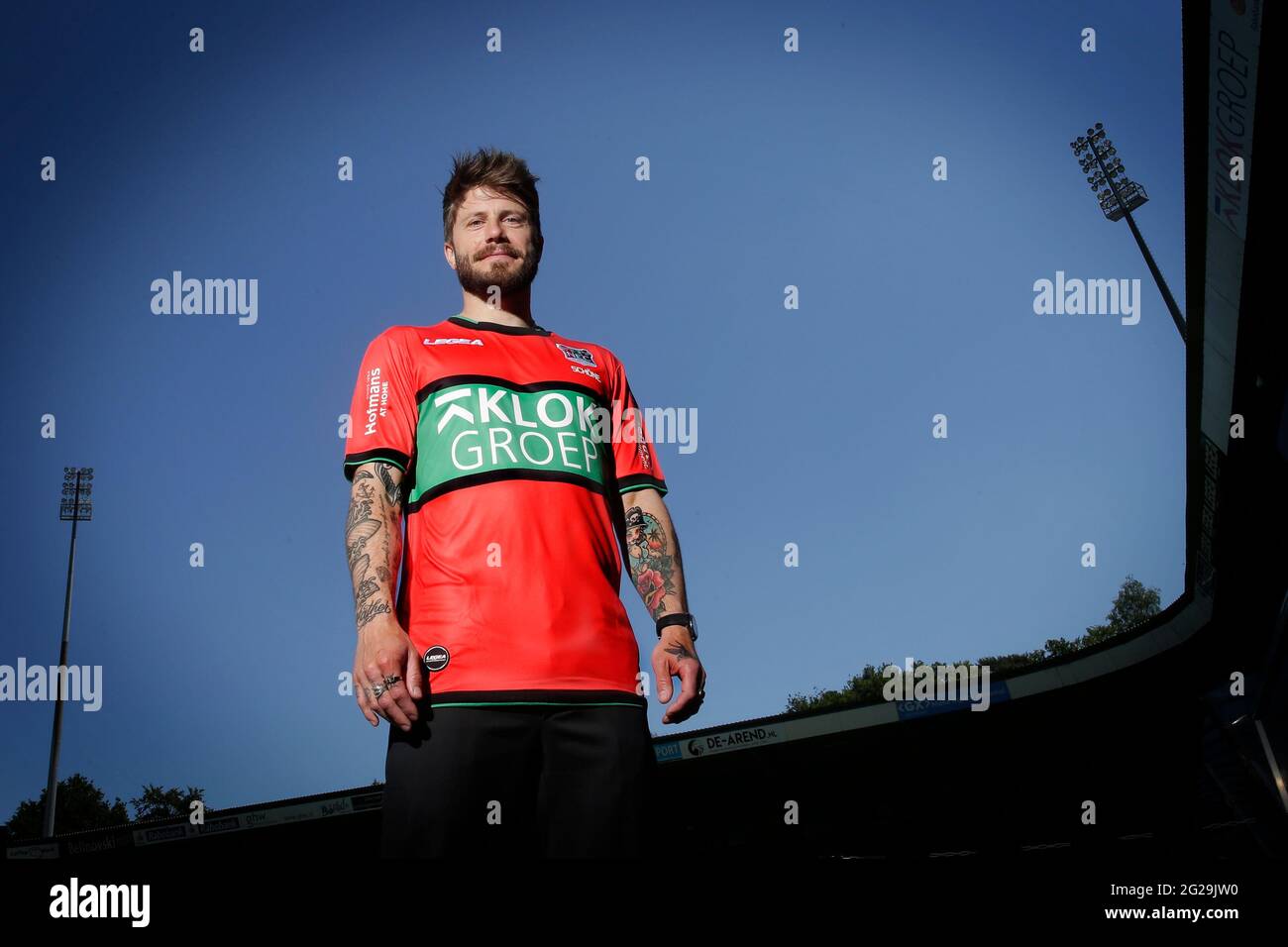 NIJMEGEN, NETHERLANDS - JUNE 9: Danish player Lasse Schone poses for a ...