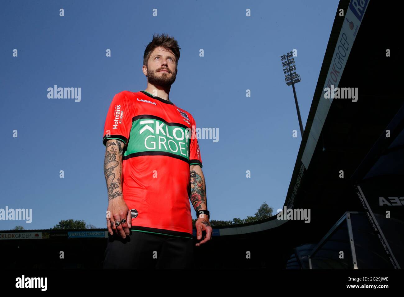 NIJMEGEN, NETHERLANDS - JUNE 9: Danish player Lasse Schone poses for a ...