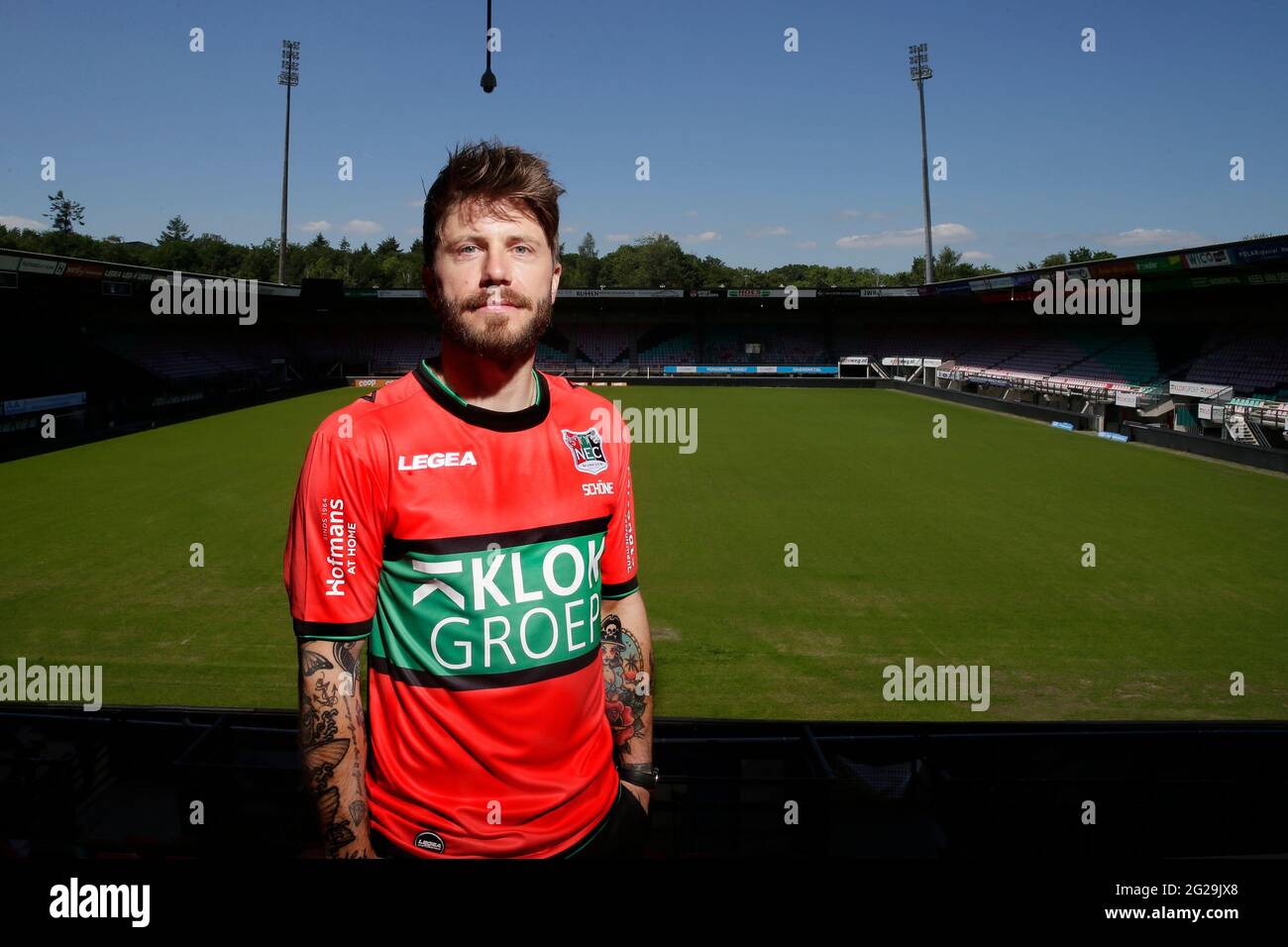 NIJMEGEN, NETHERLANDS - JUNE 9: Danish player Lasse Schone poses for a ...