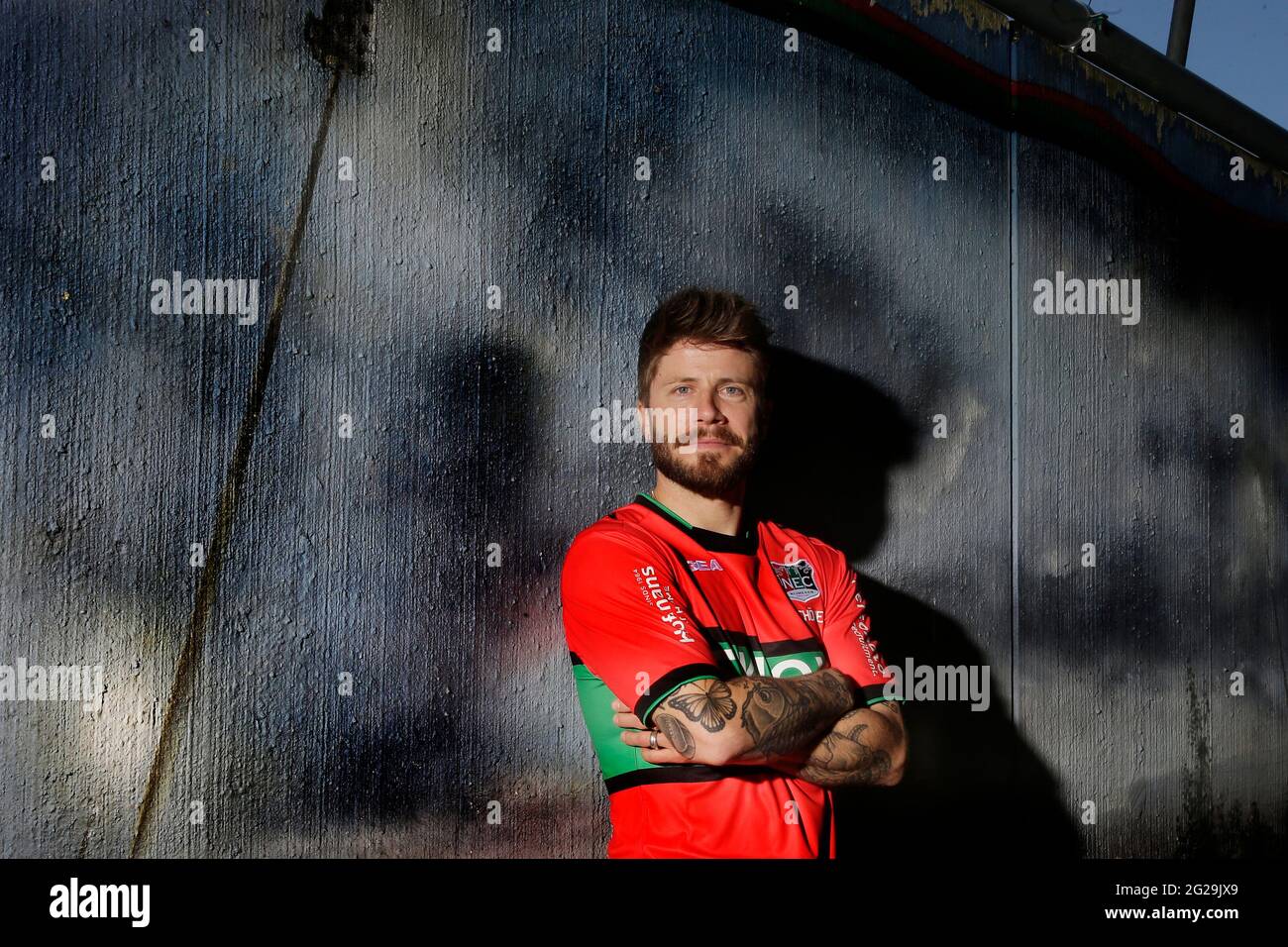 NIJMEGEN, NETHERLANDS - JUNE 9: Danish player Lasse Schone poses for a ...