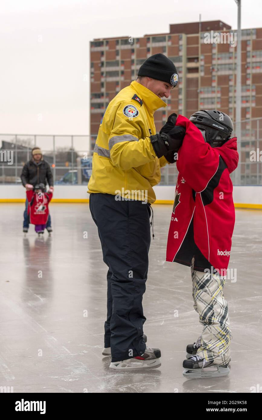 Toronto Police members partake in the official opening of the Regent ...