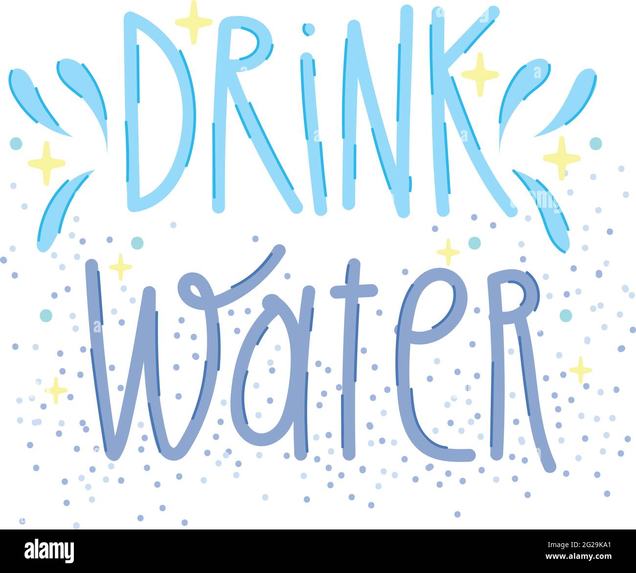 drink water lettering Stock Vector Image & Art - Alamy
