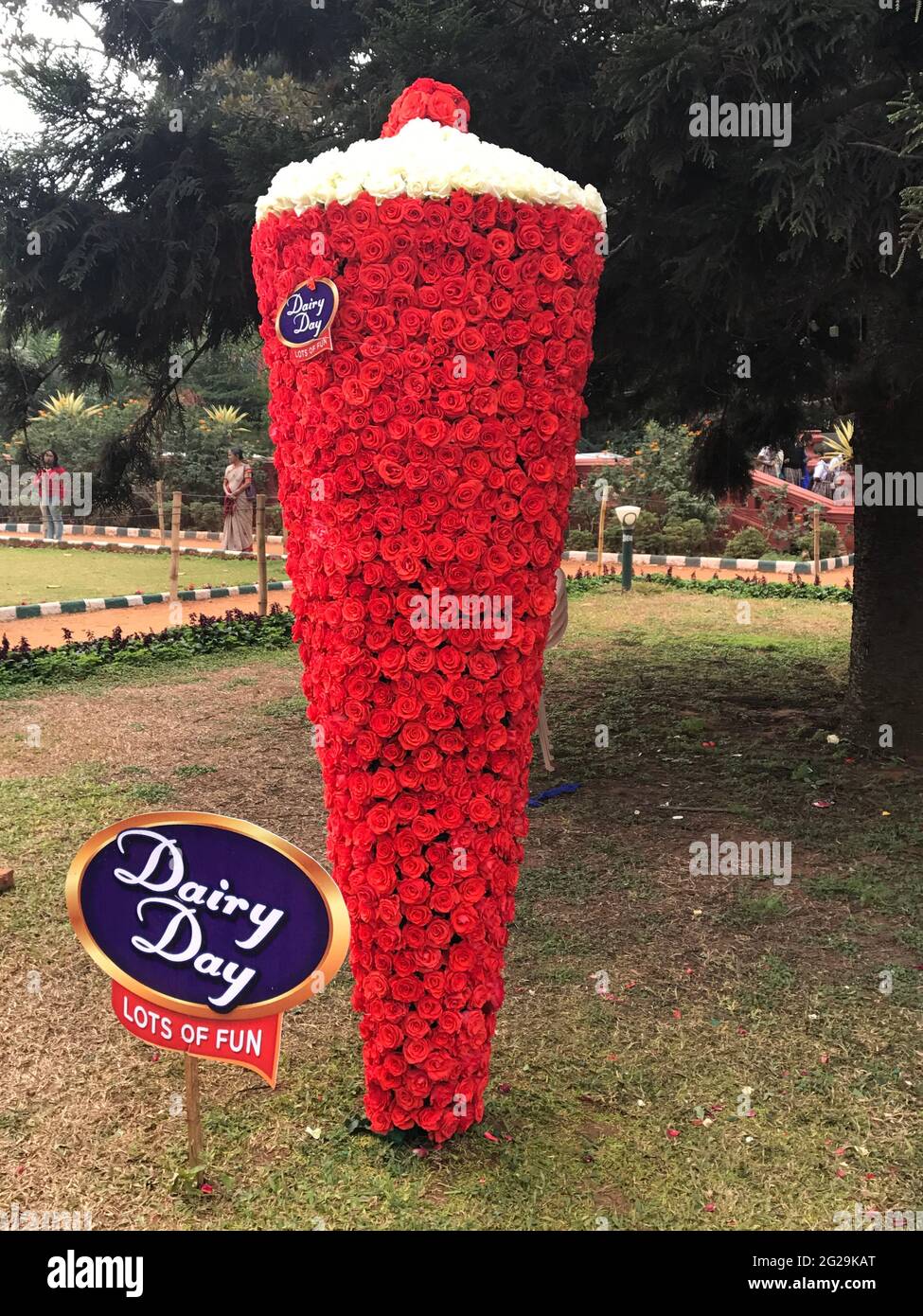 Flower show with beautiful floral decoration Stock Photo - Alamy