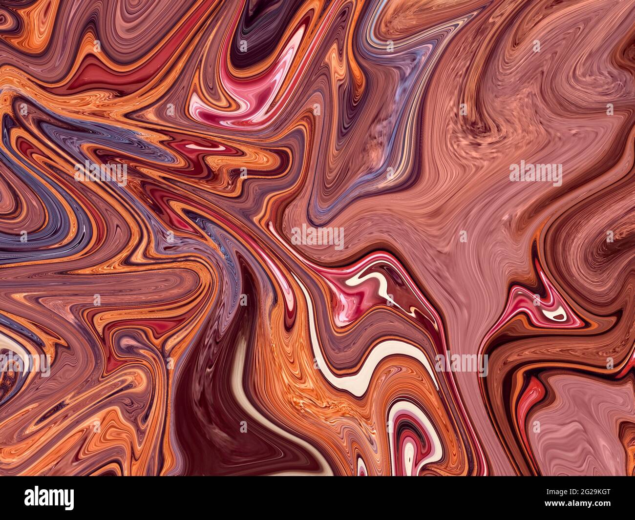 Closeup shot of the beautiful mixture of different colors of paint ...