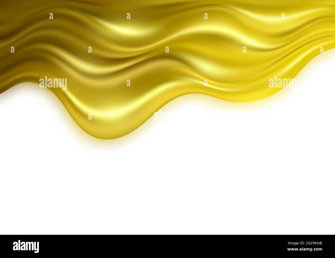 Gold 3d wave on white background. Abstract motion modern illustration ...
