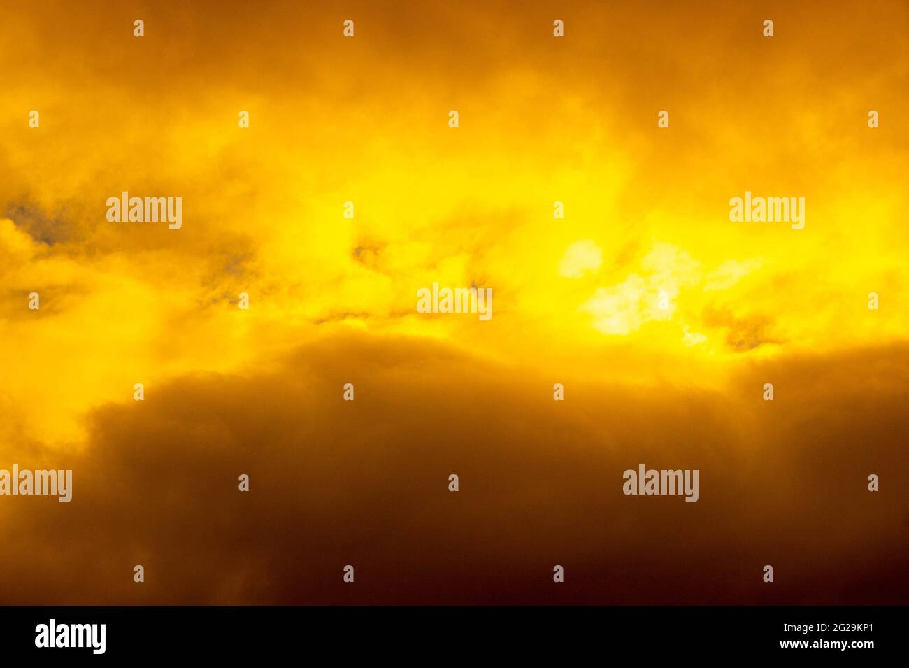Colorful clouds of rain and cold in southern Latin America. Dramatic ...