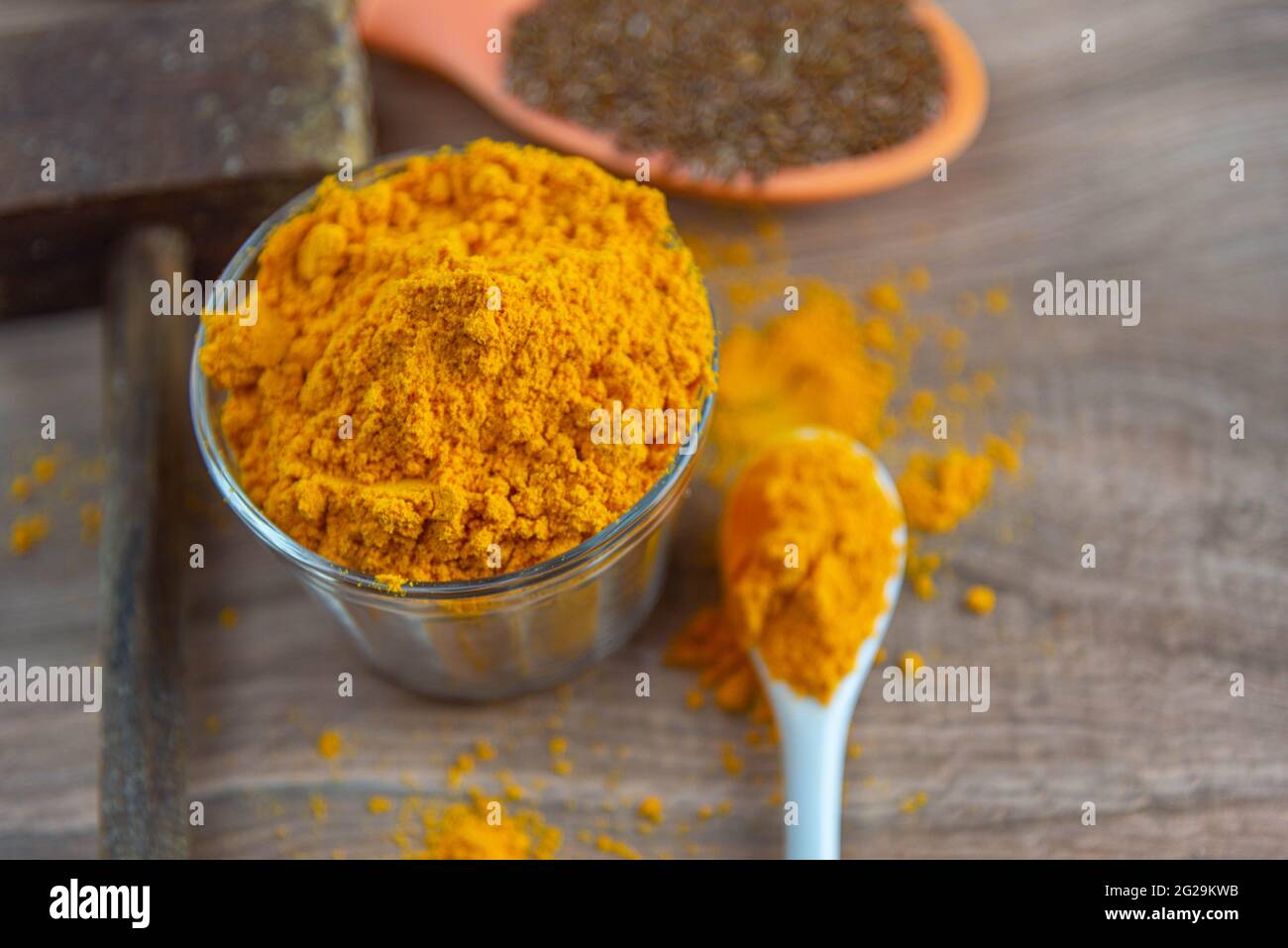 Ground culinary condiment made from saffron (Crocus sativus). Essential ...
