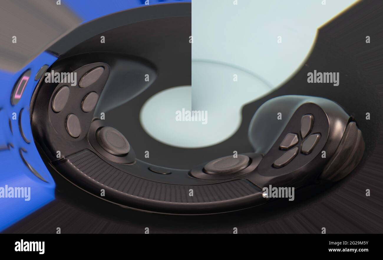 Modern and wireless electronic game controllers. Video game control ...