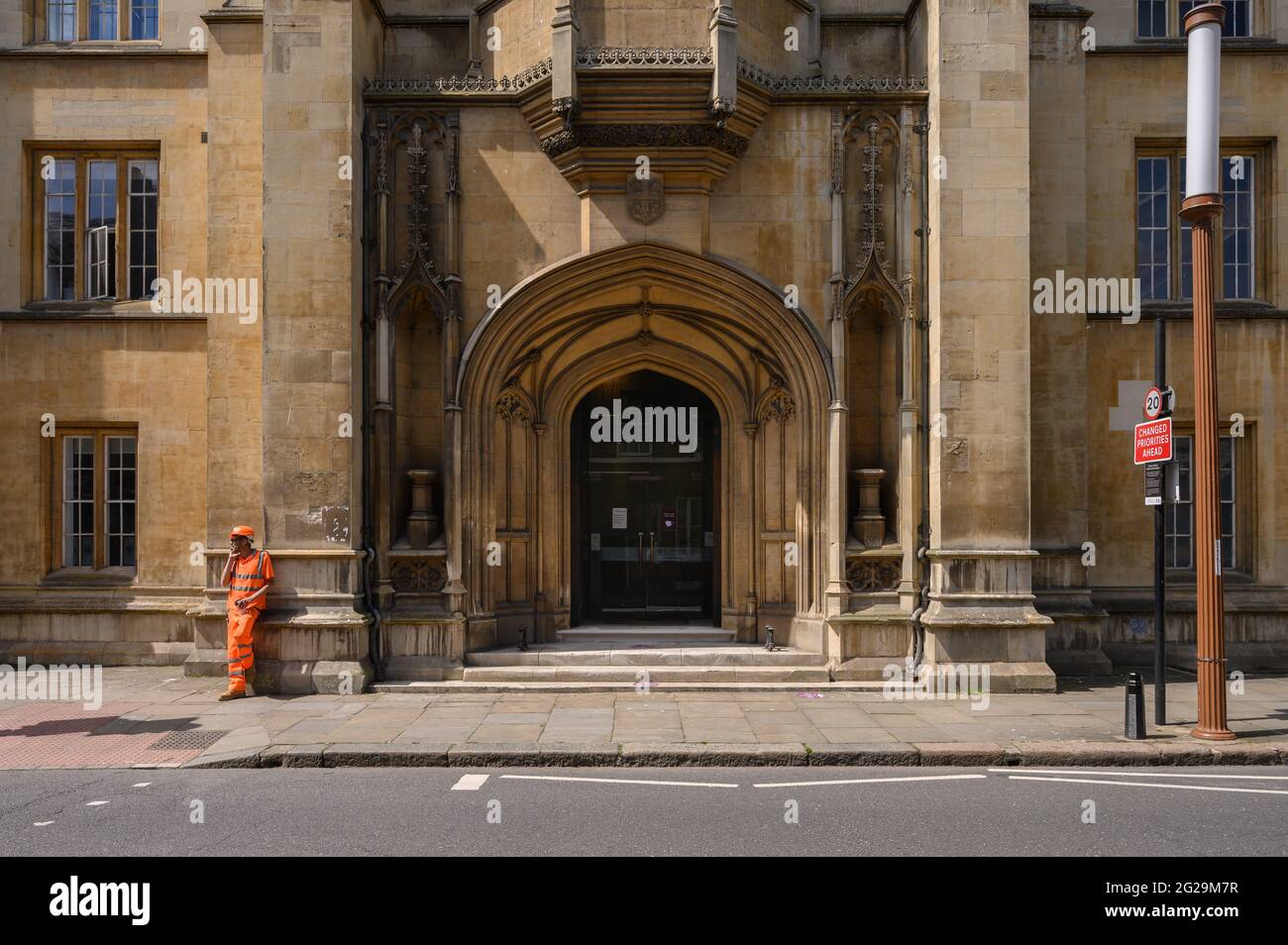 Entrance to The Pitt Building on Trumpington Street in Cambridge ...