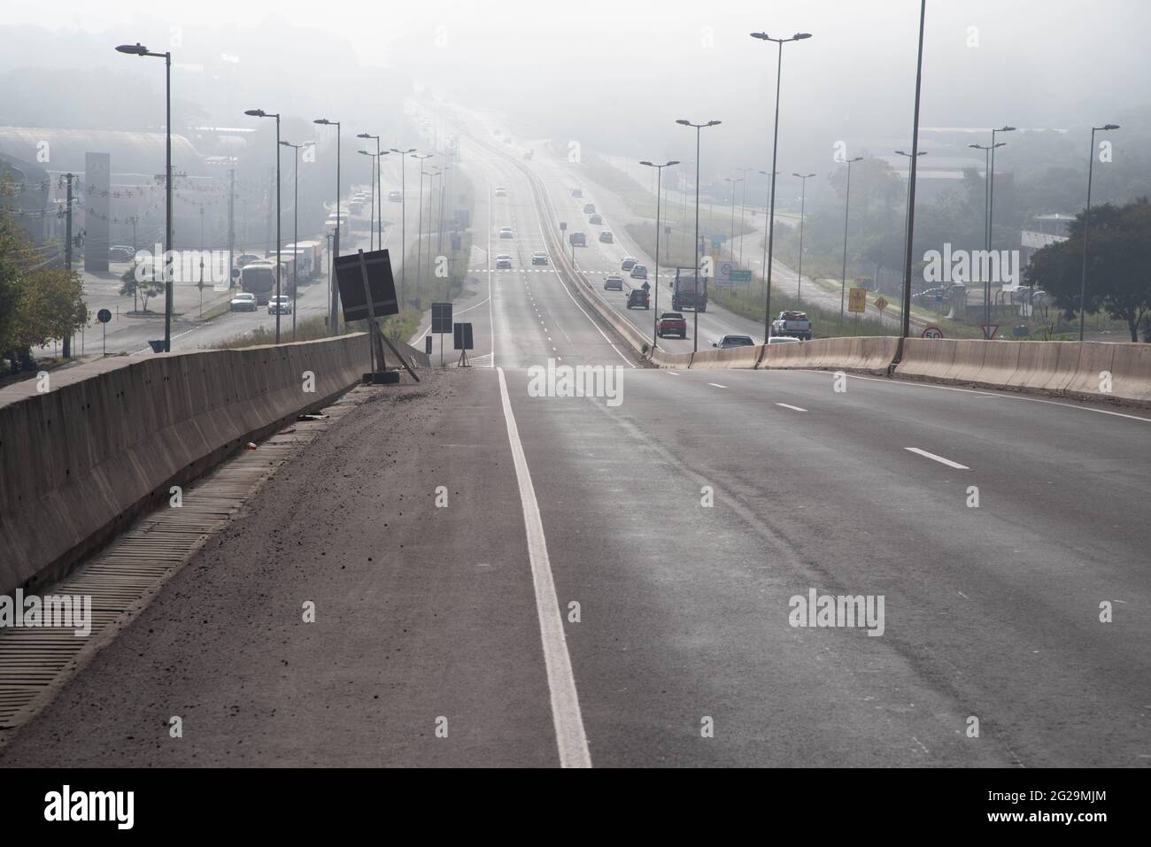 Transport infrastructure and highways in Brazil. Ring road. Asphalt ...