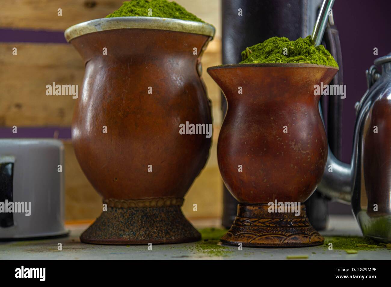 Utensils for the consumption of traditional yerba mate tea from South ...