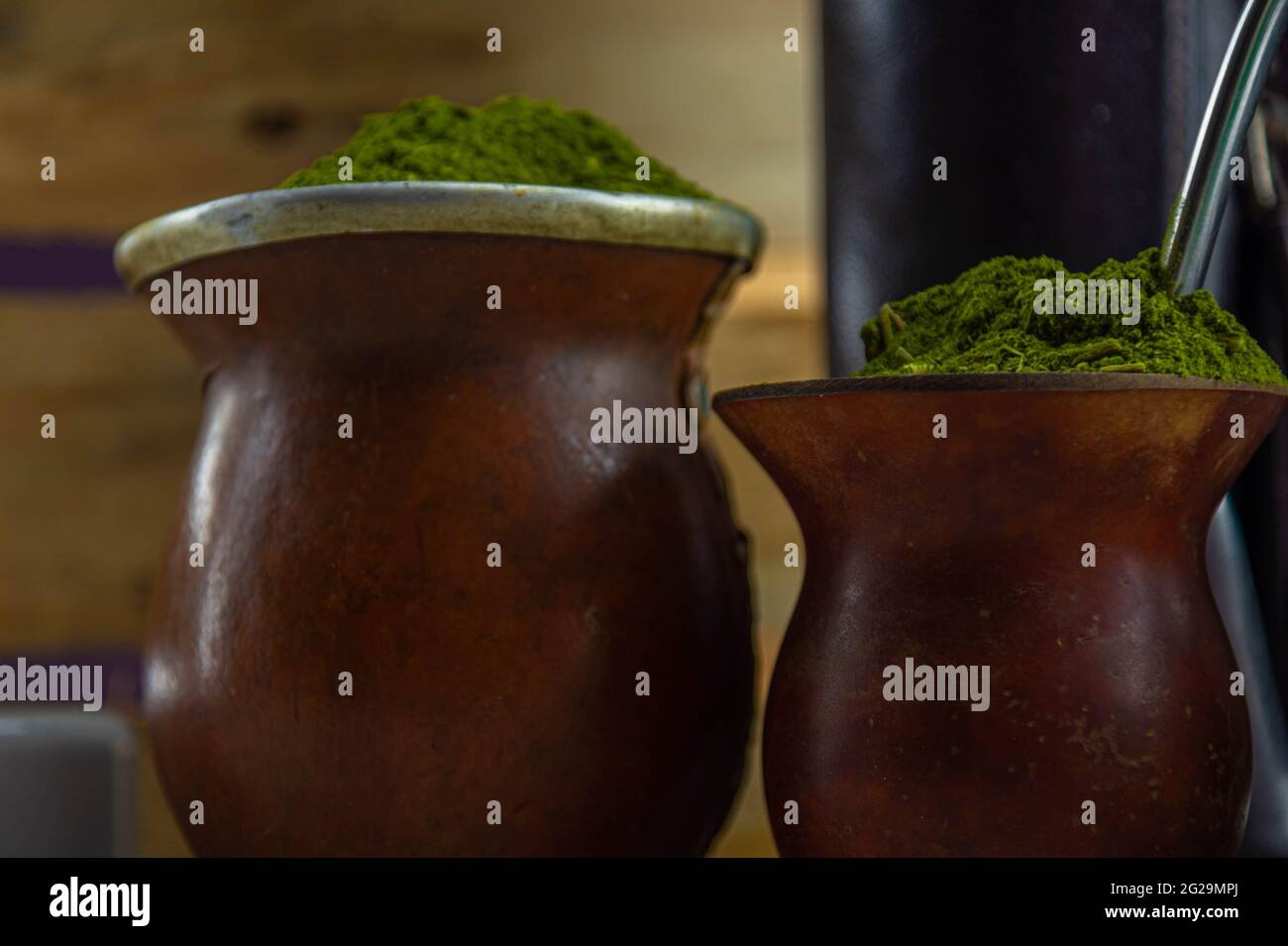 Utensils for the consumption of traditional yerba mate tea from South ...