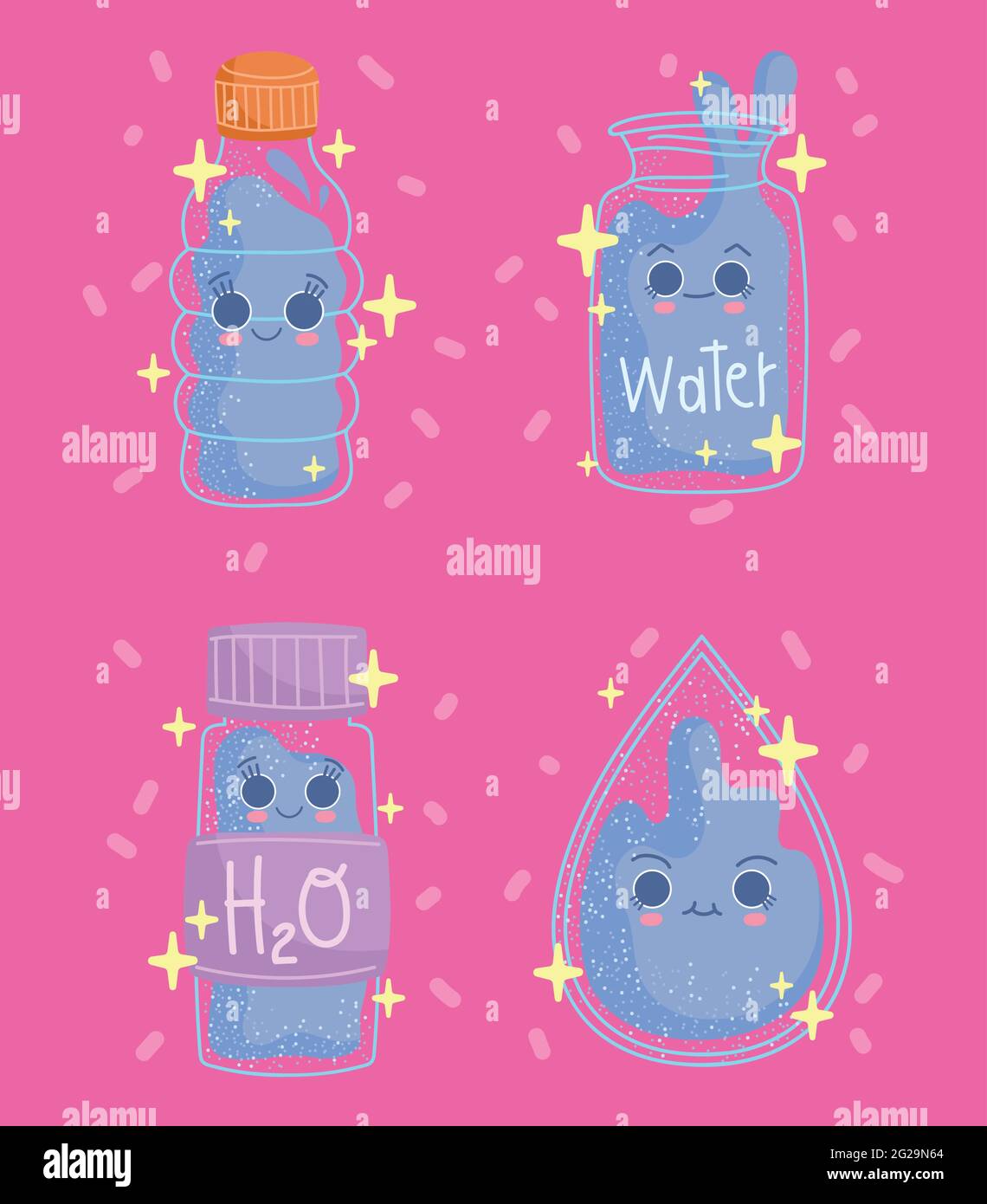 set of cute water Stock Vector Image & Art - Alamy