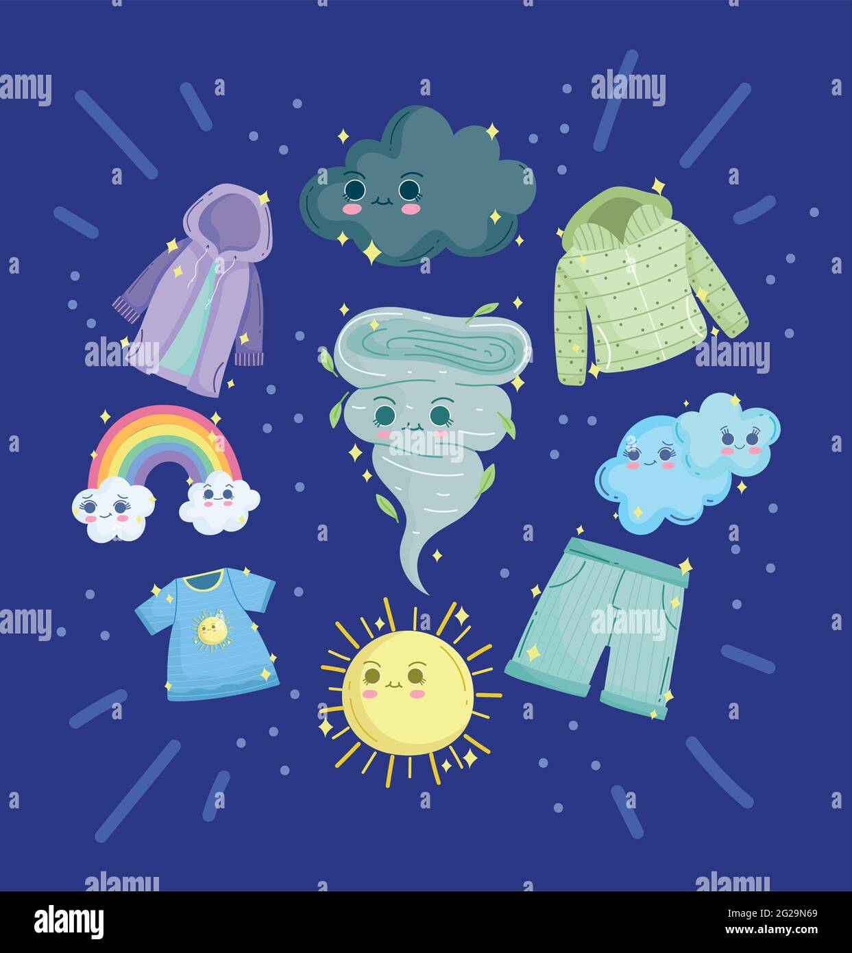 season weather icons cartoon Stock Vector Image & Art - Alamy
