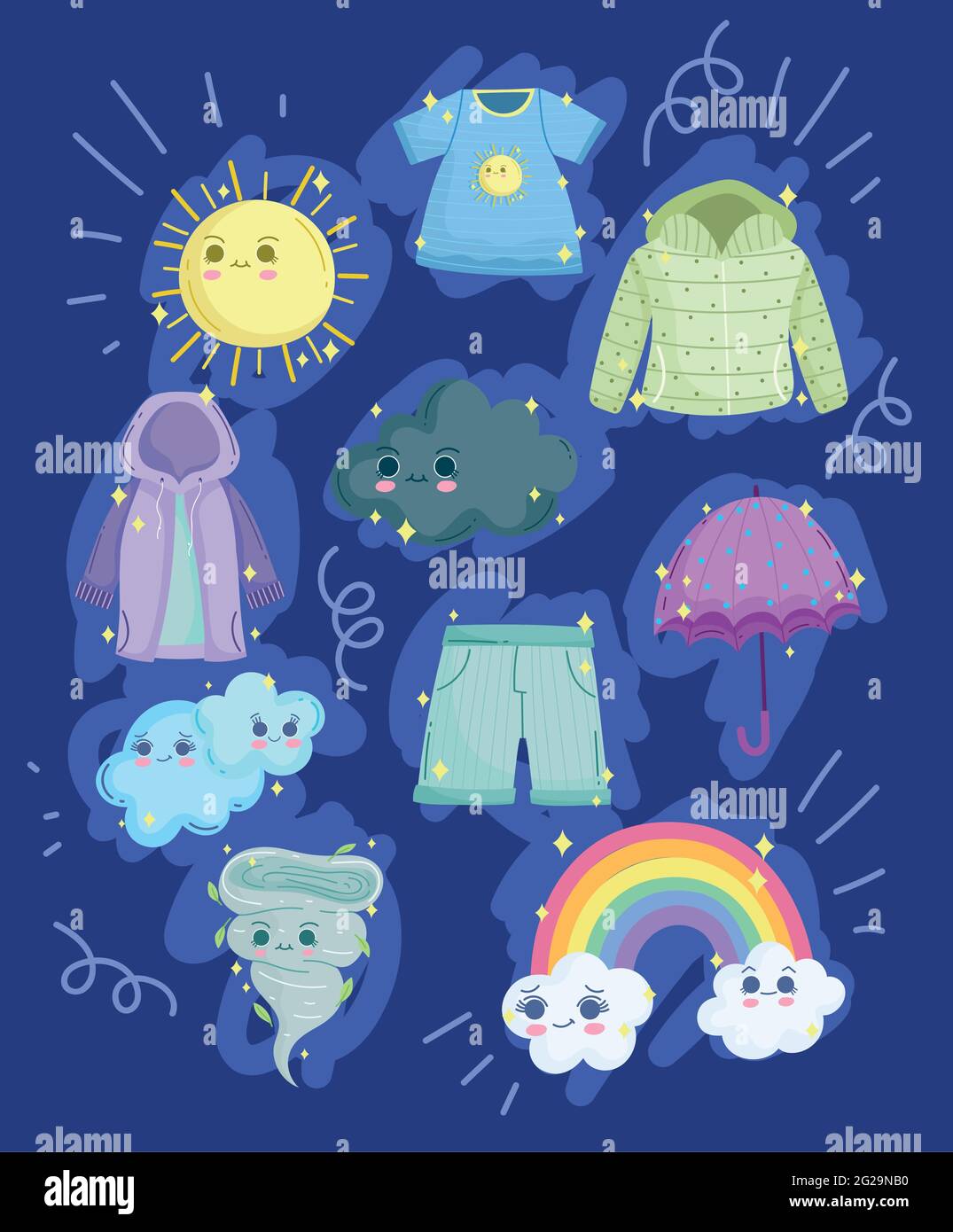 season weather set Stock Vector Image & Art - Alamy