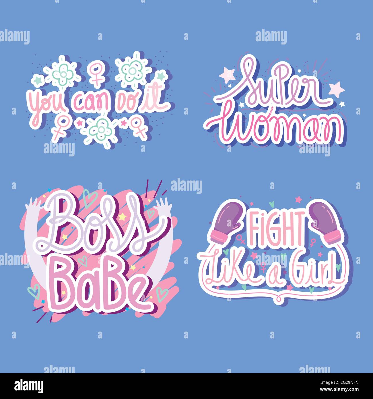 girl power text Stock Vector Image & Art - Alamy