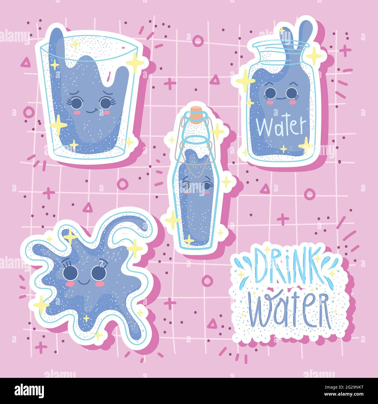 drink water cute Stock Vector Image & Art - Alamy