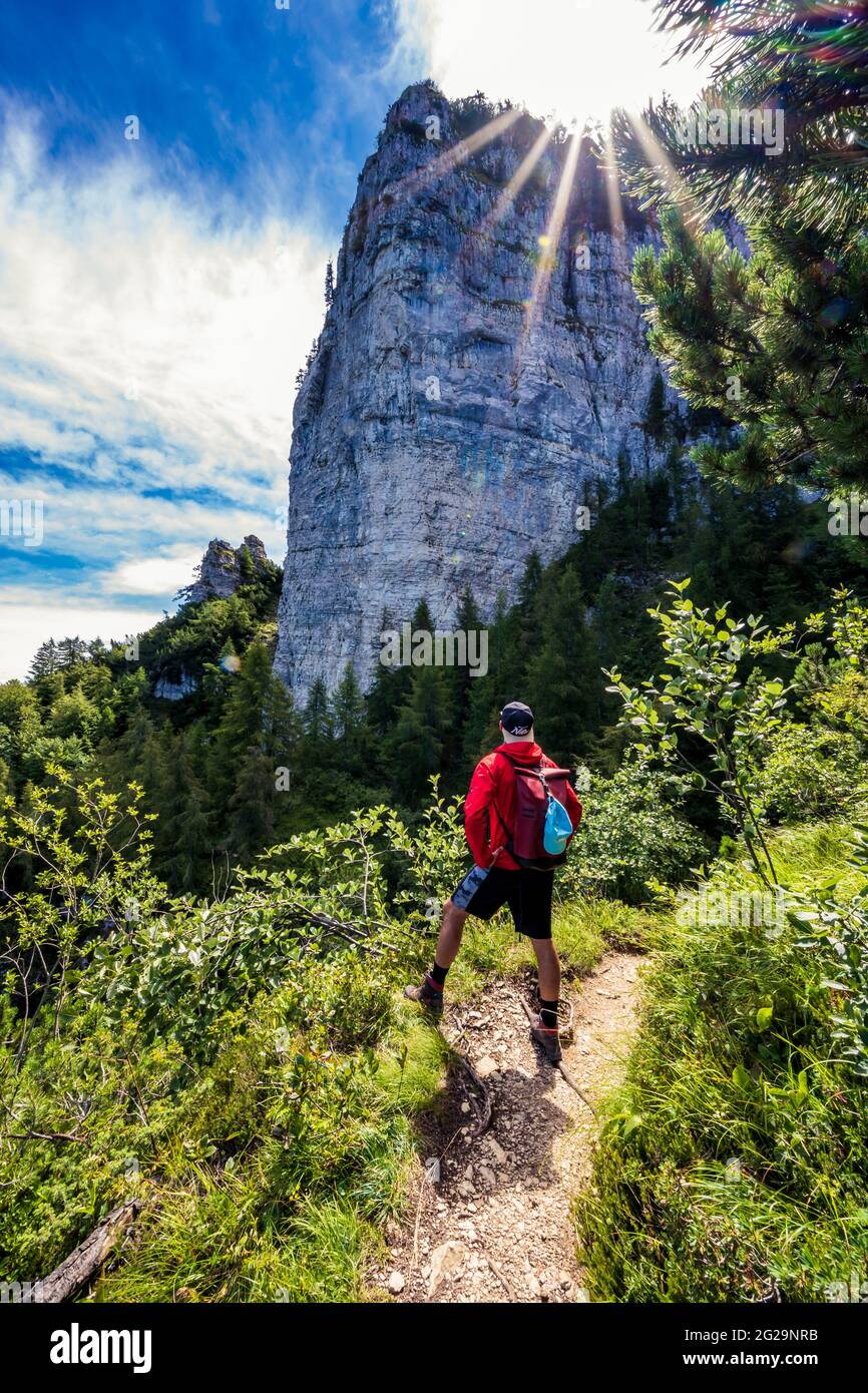 Monte Baldo hiking tour Stock Photo - Alamy