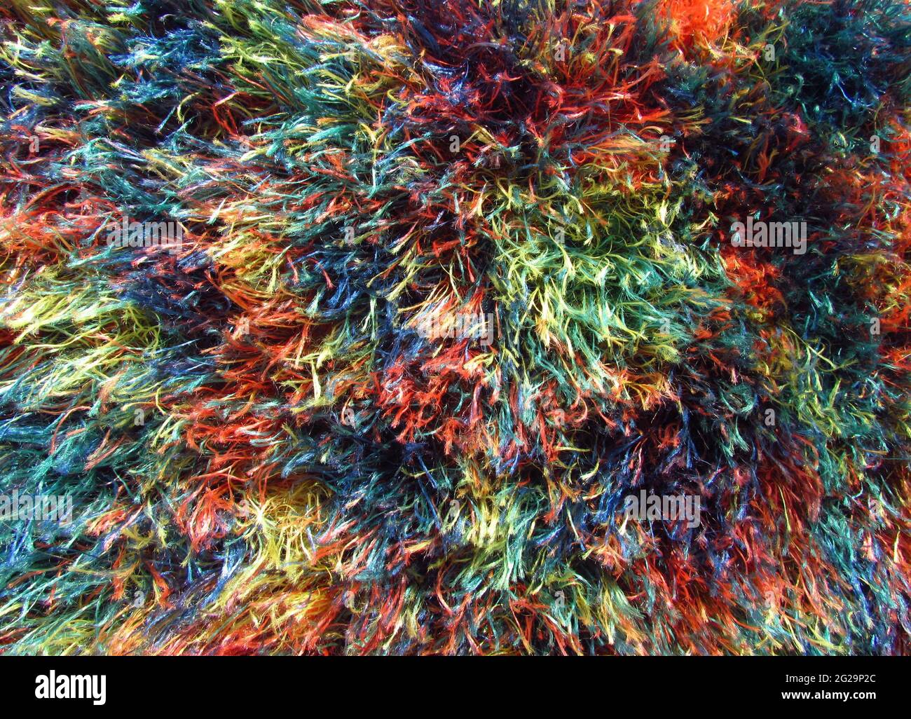 Furry multicolored fabric texture, nice vivid rainbow colors, cheerful ...