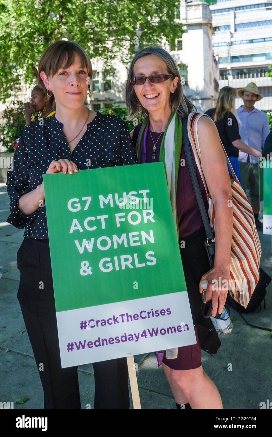 Westminster, London, UK. 9 June 2021. Jess Phillips MP, Helen Pankhurst ...
