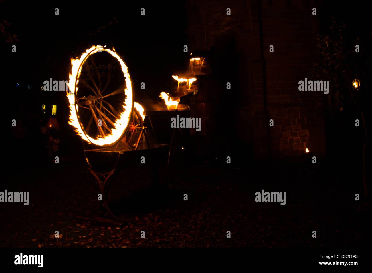 Durham Lumiere Light Show in city Centre, Durham, United Kingdom Stock ...