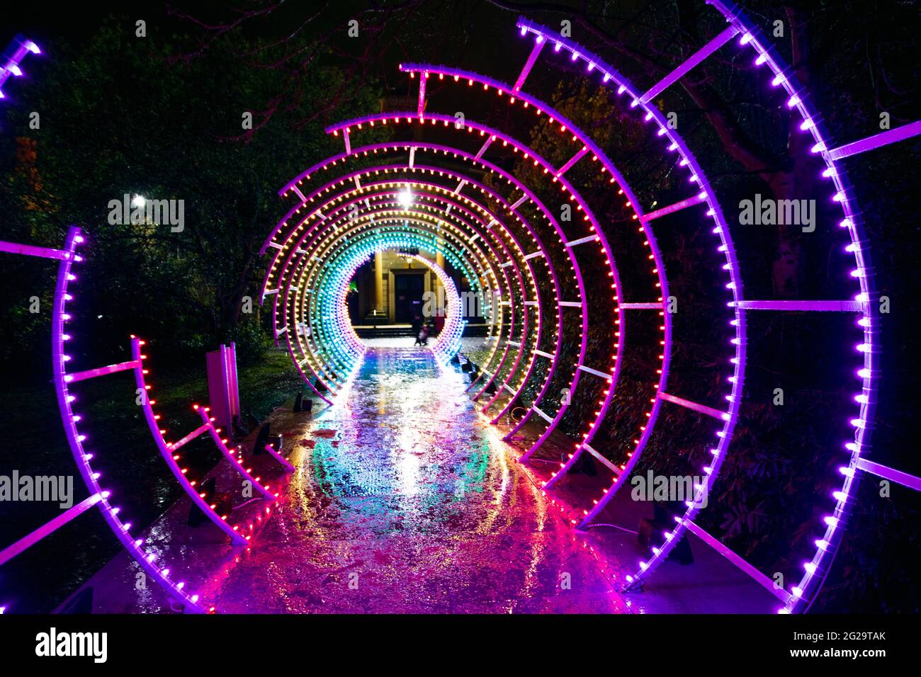 Durham Lumiere Light Show in city Centre, Durham, United Kingdom Stock ...