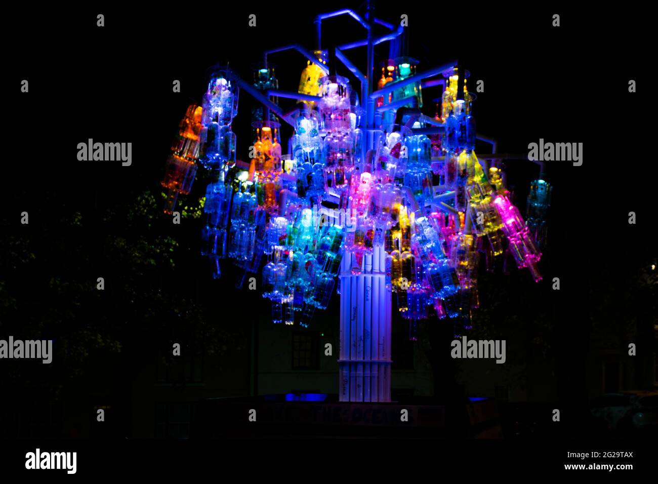 Durham Lumiere Light Show in city Centre, Durham, United Kingdom Stock ...