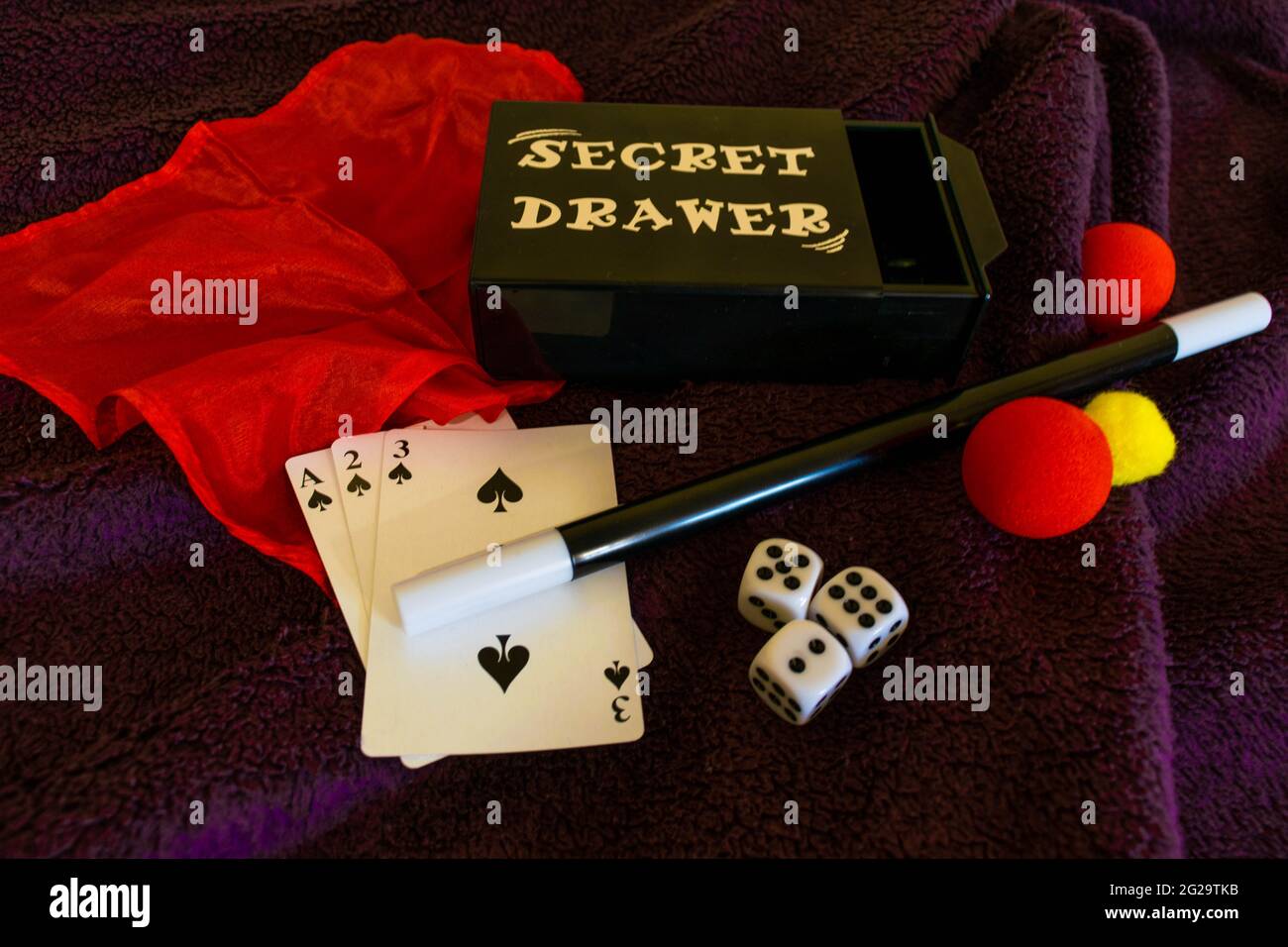 Magic show magicians trick concept background. Children's magic box ...