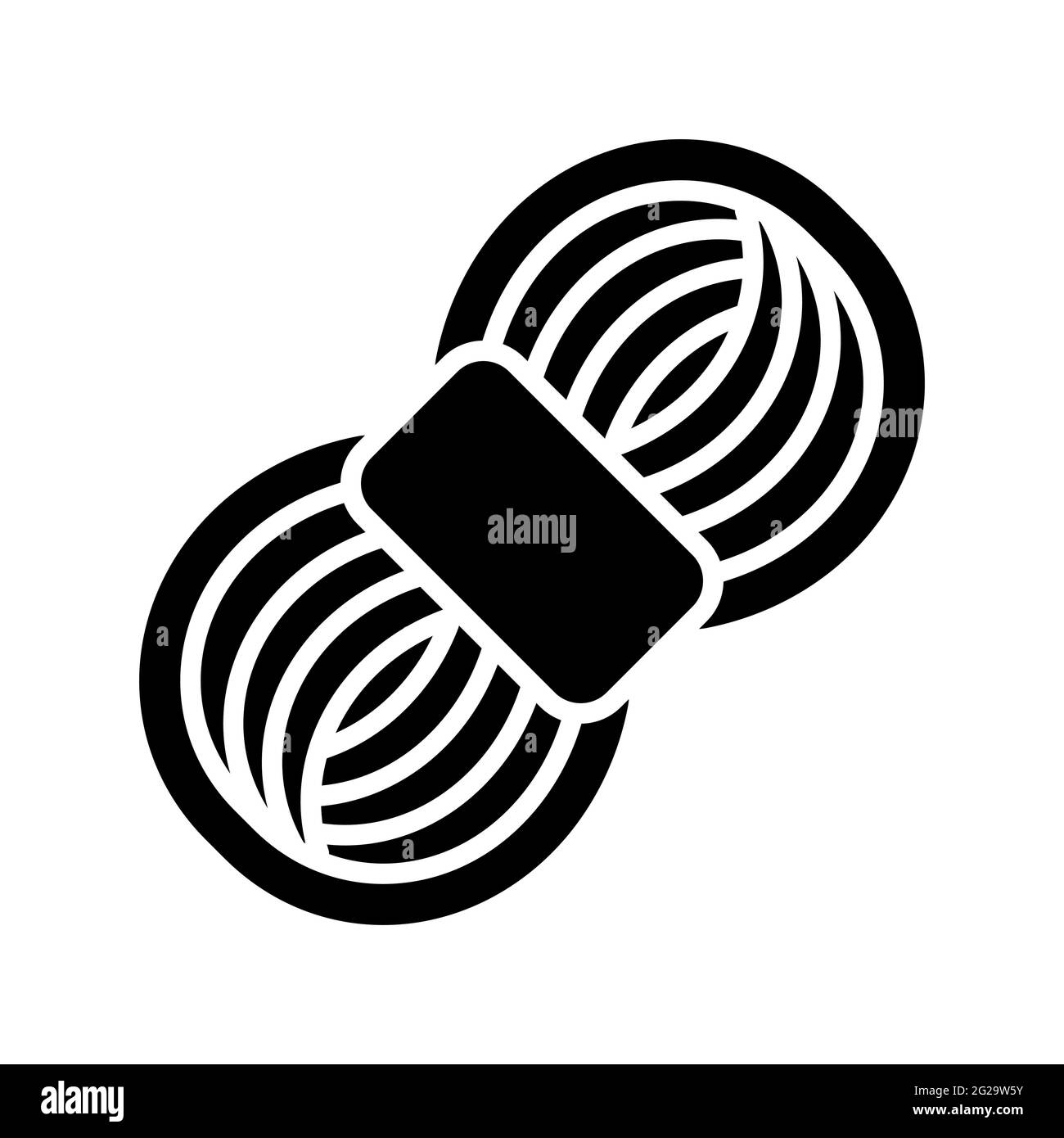 Roll of yarn glyph icon. Farm animal sign. Graph symbol for your web ...