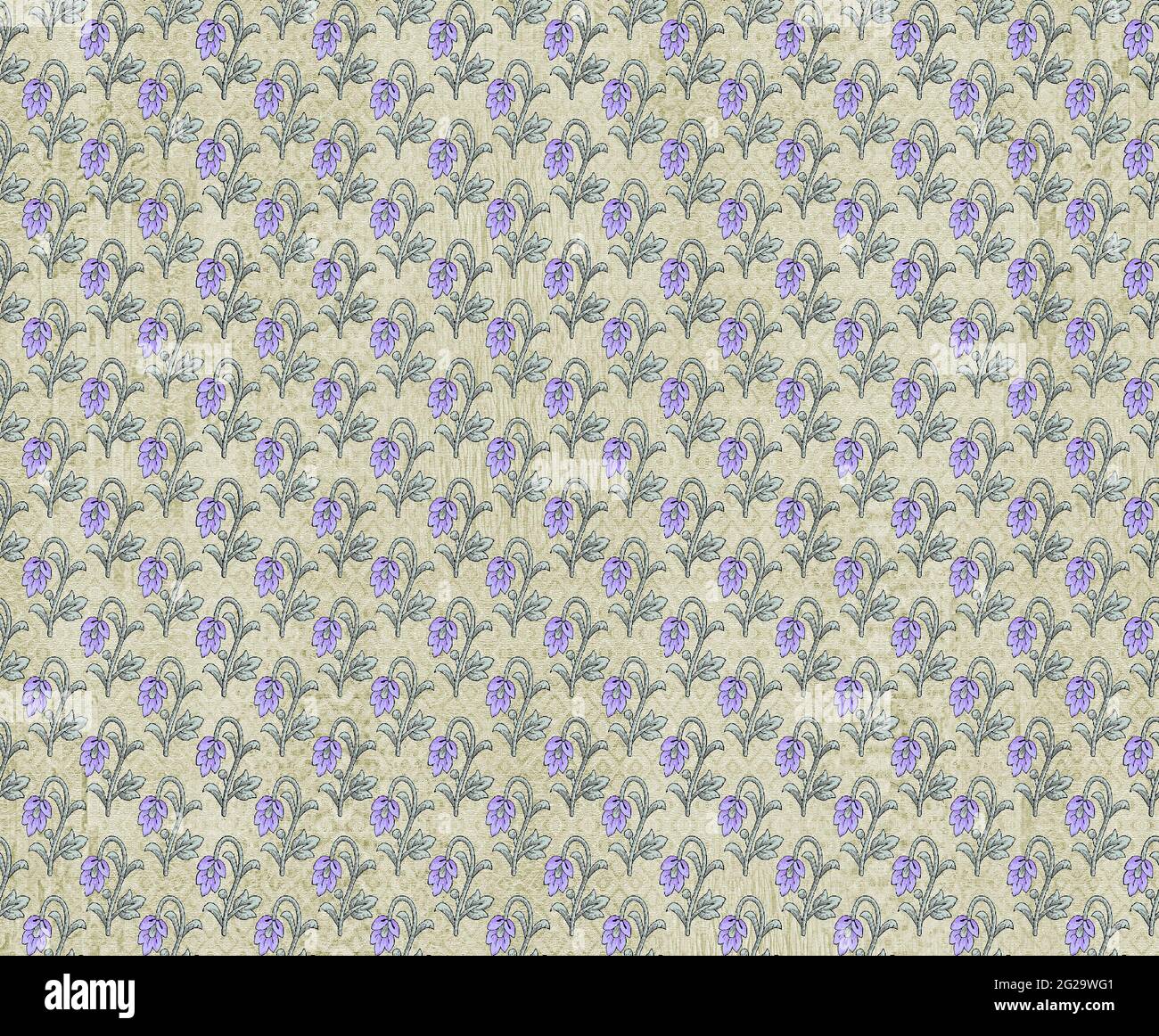 Ornamental design with small blue flowers hi-res stock photography and ...