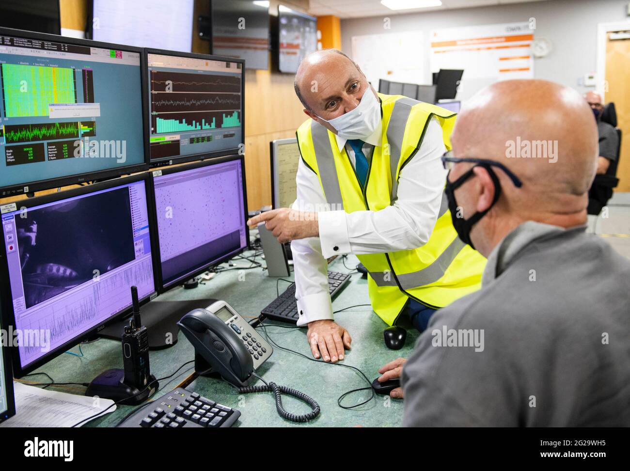 EDITORIAL USE ONLY Andrew Griffith MP, attends a walk through at ...