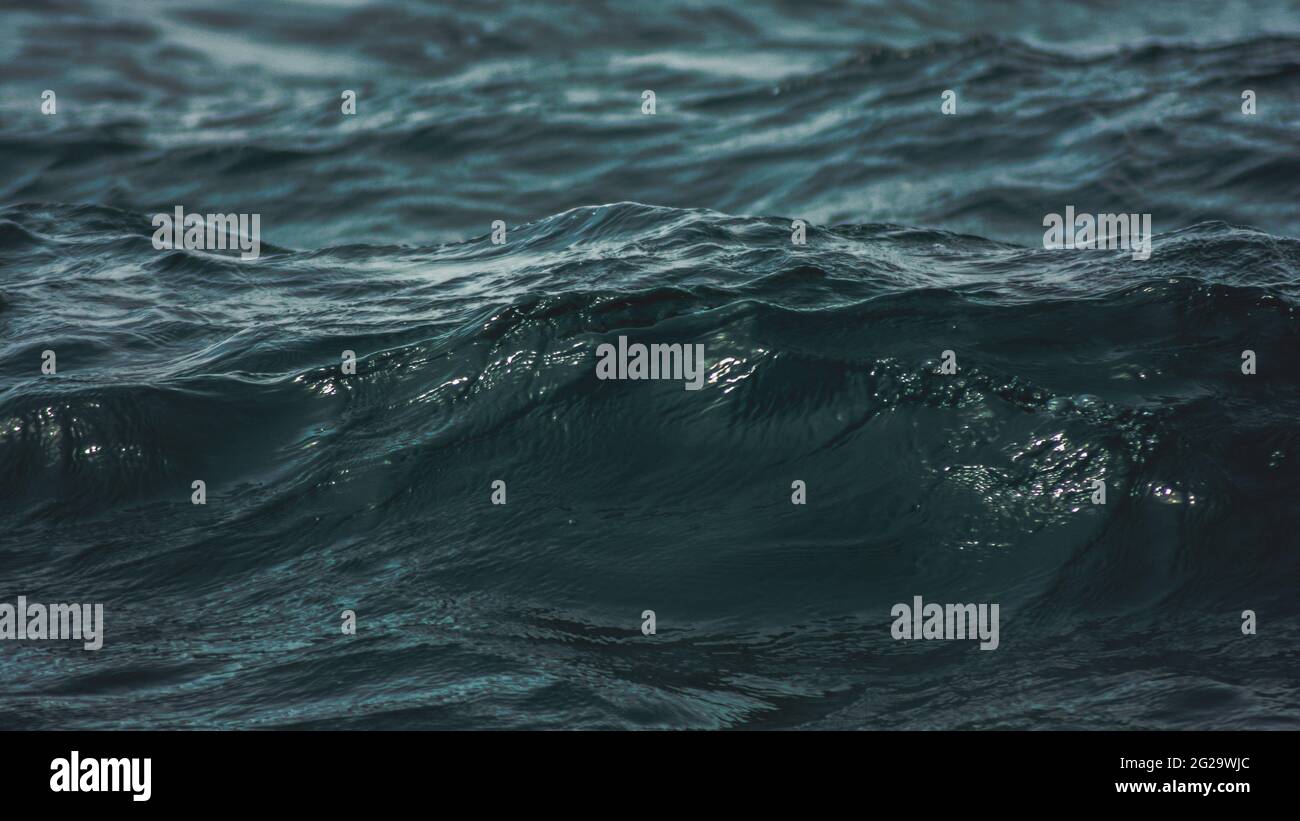 Closeup shot of deep blue sea waves Stock Photo - Alamy