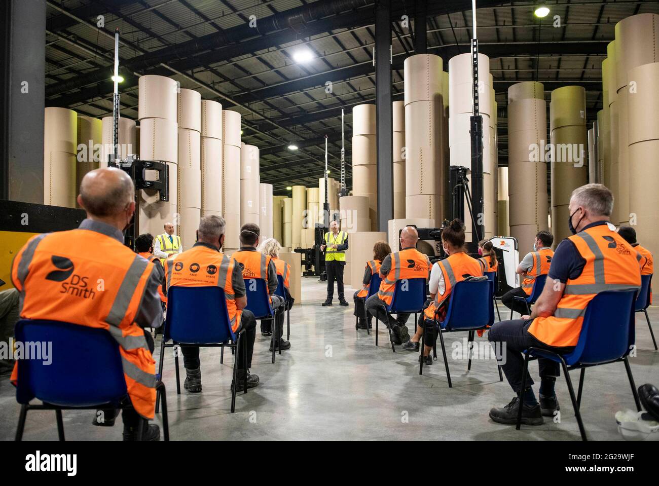 EDITORIAL USE ONLY Andrew Griffith MP, attends a walkthrough by ...