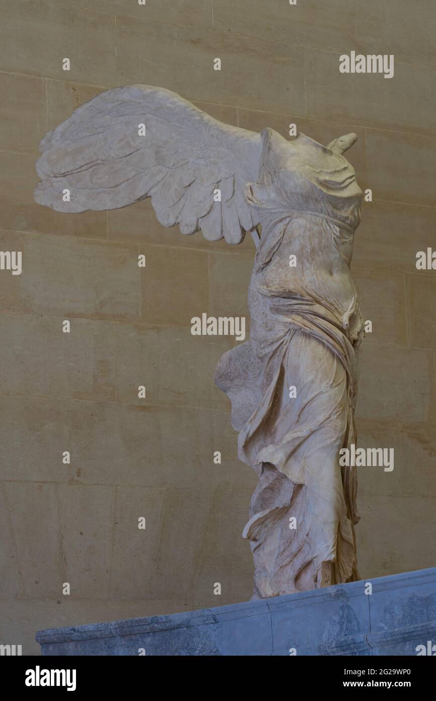 Paris, France - 21 05 2021: Louvre Museum. Denon wing. The Winged ...