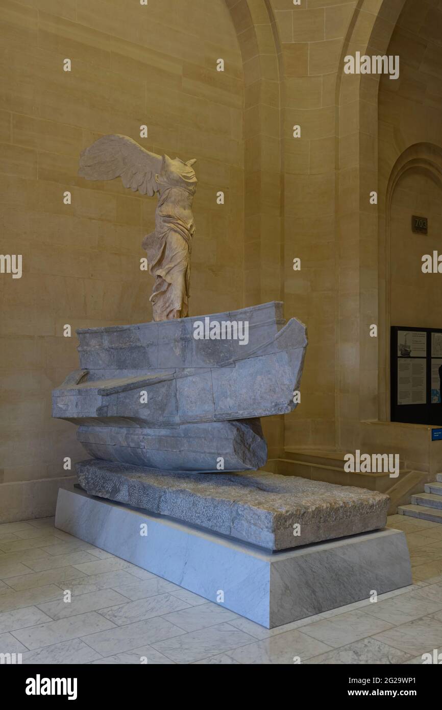 Paris, France - 21 05 2021: Louvre Museum. Denon wing. The Winged ...