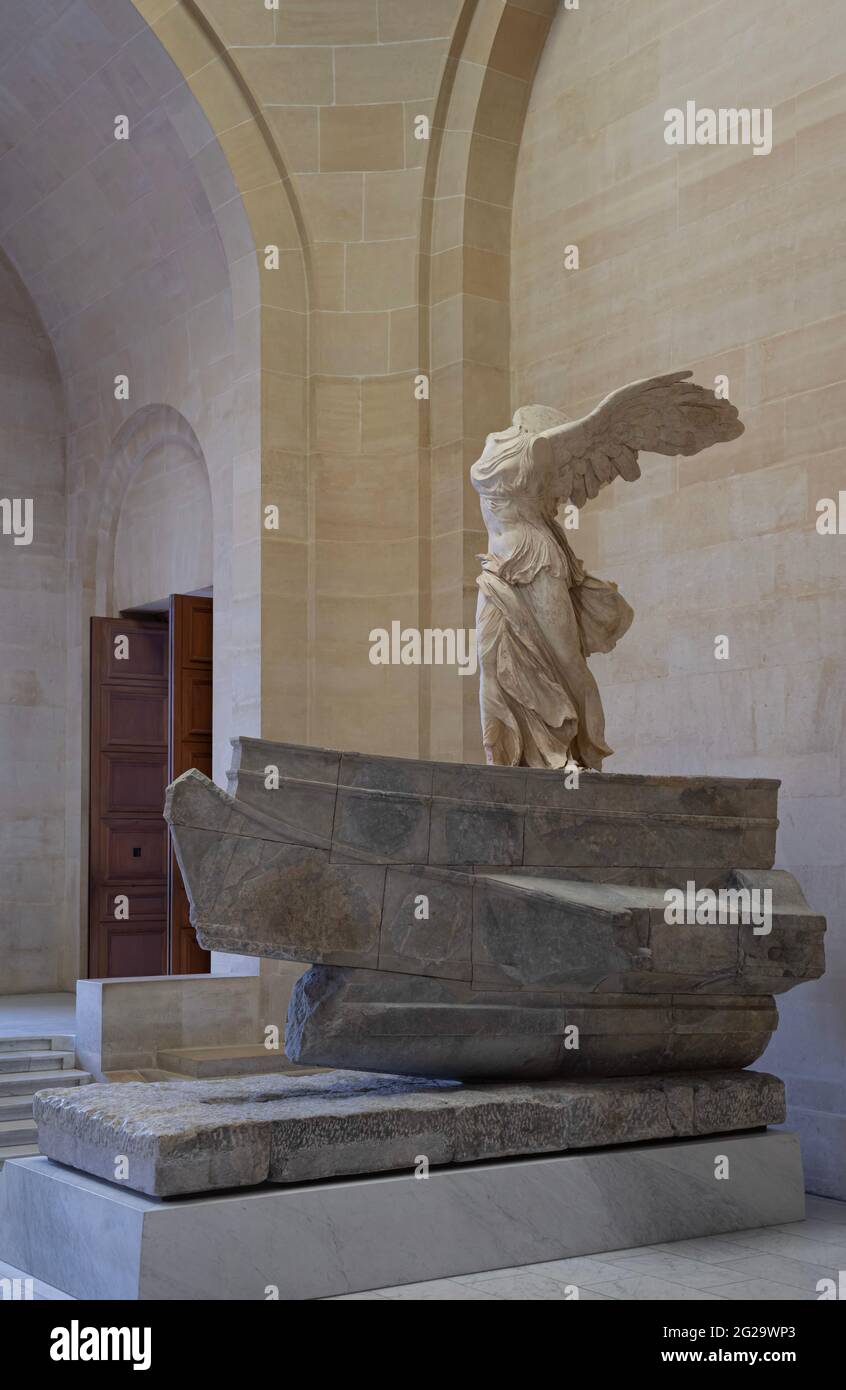 Paris, France - 21 05 2021: Louvre Museum. Denon wing. The Winged ...