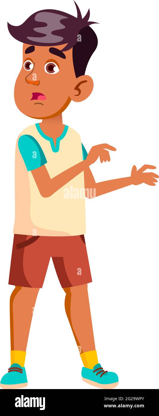 surprised emotion boy saw accident cartoon vector Stock Vector Image ...