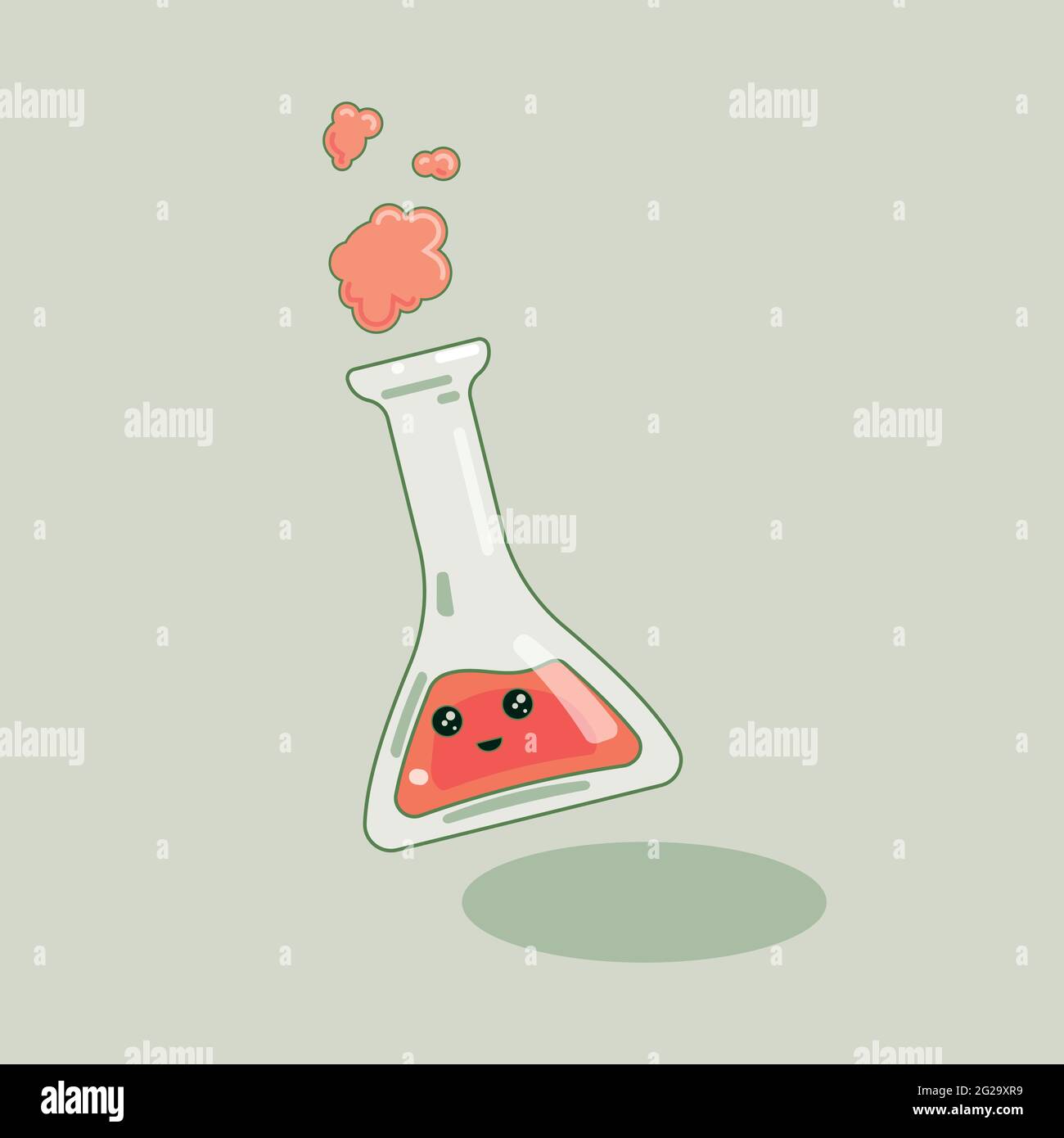 Flask with liquid, vector illustration of chemistry Stock Vector Image ...