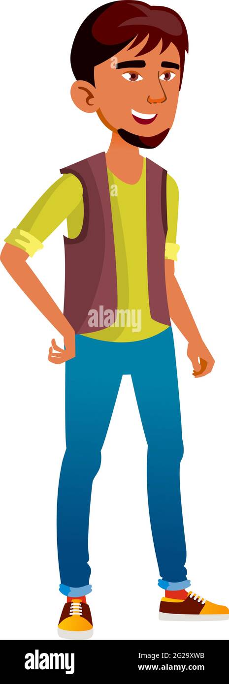happy expression boy listening friend cartoon vector Stock Vector Image ...