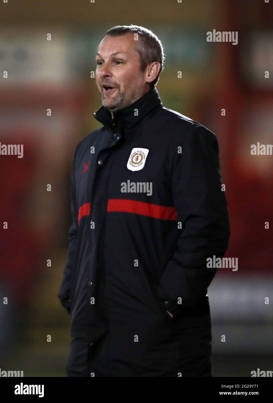 Crewe Alexandra Assistant Manager Kenny Lunt uring the Sky Bet League ...